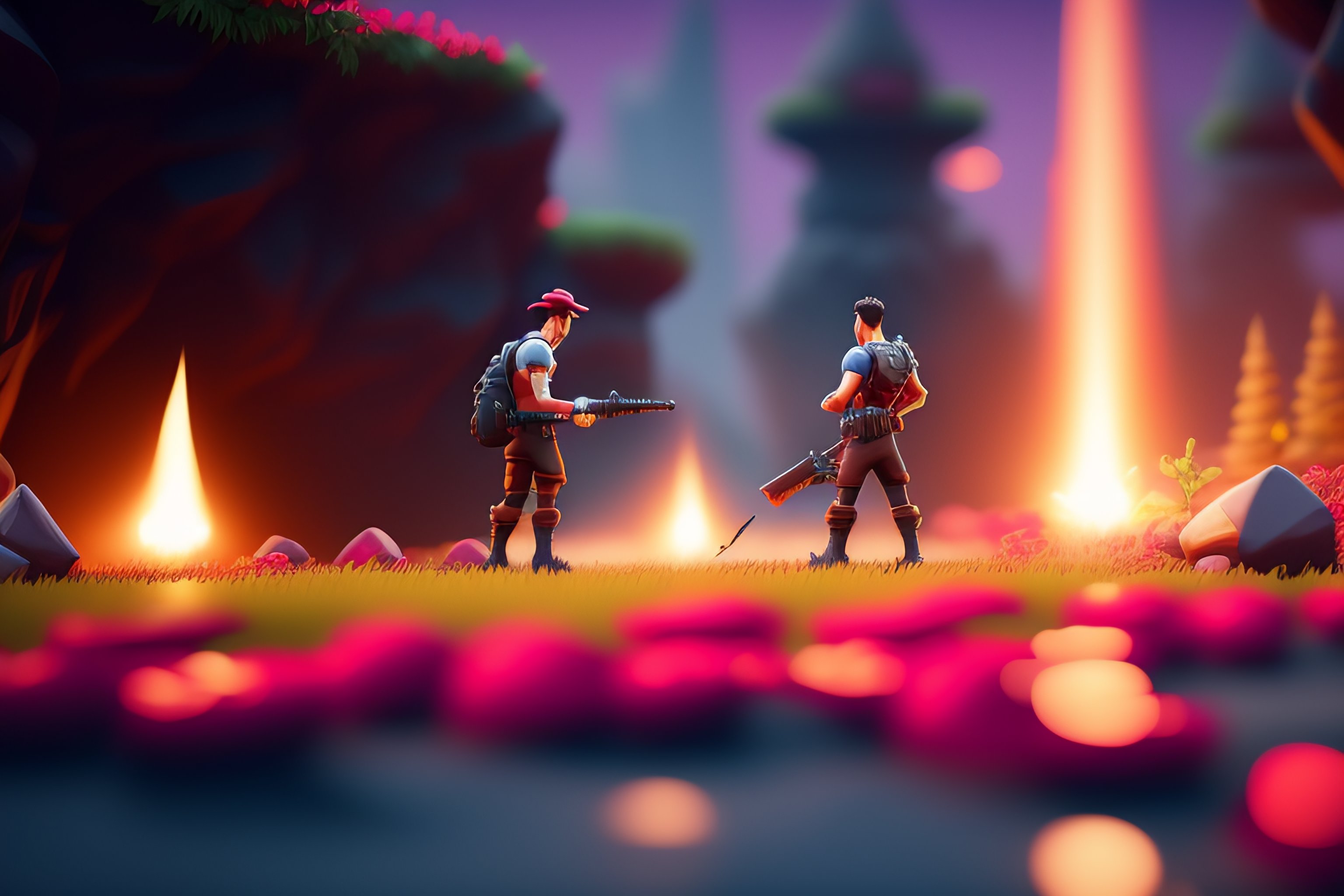 Lexica - Fortnite valentines day scene