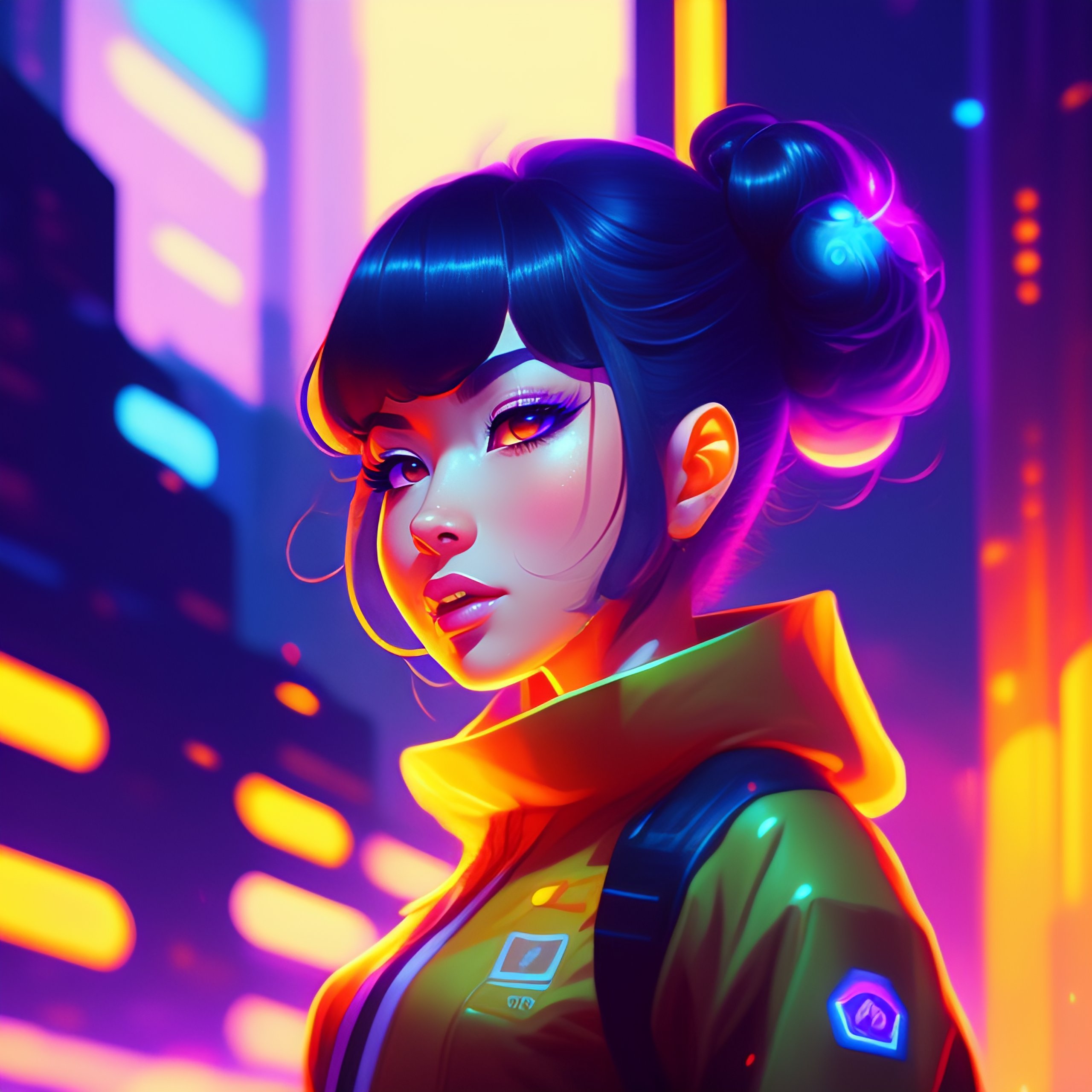 Lexica - Magic space ape inside cosmic cyberpunk city radiating a ...