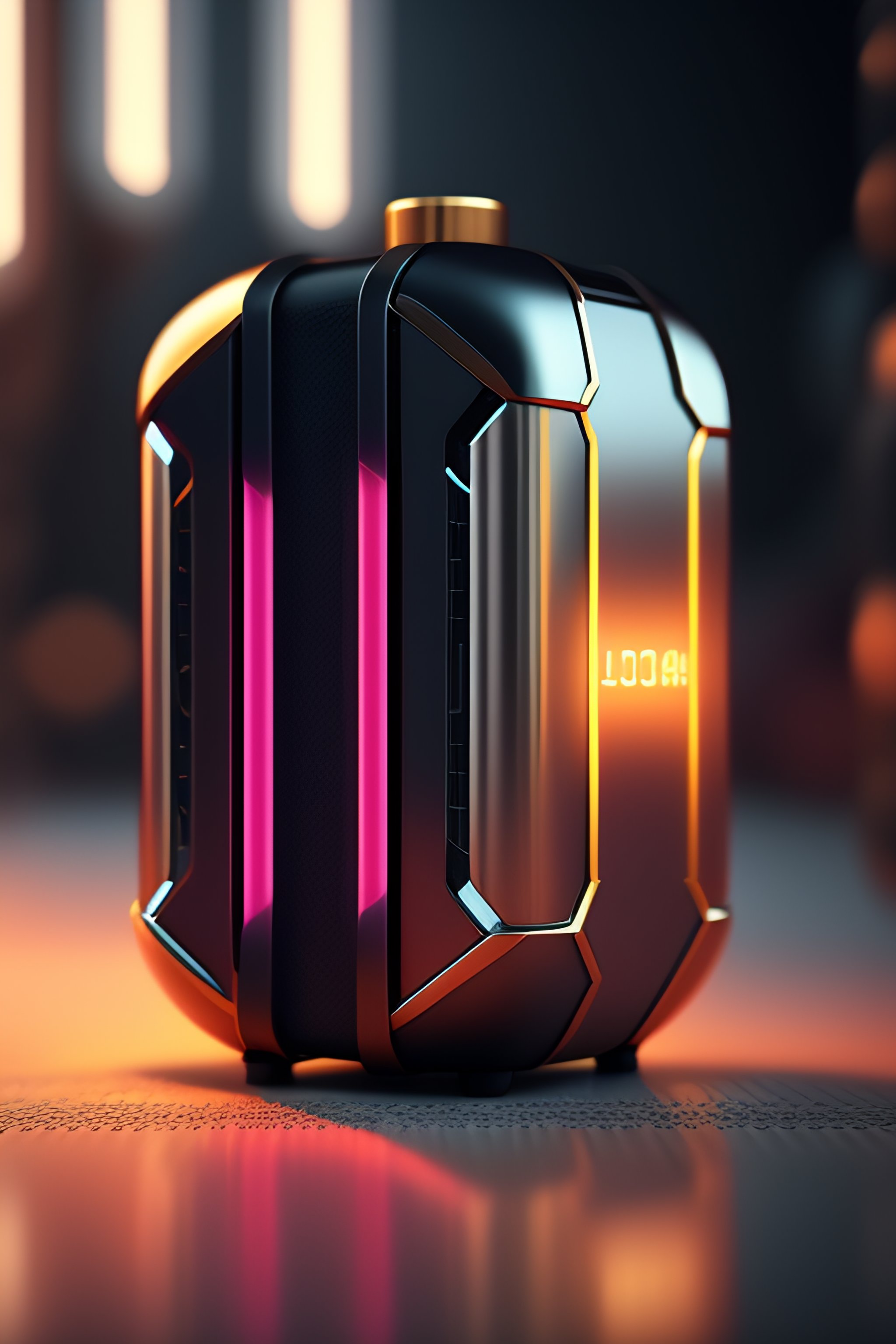 Lexica - Sleek futuristic lootbox. cinematic style digital art render with mechanical and ...