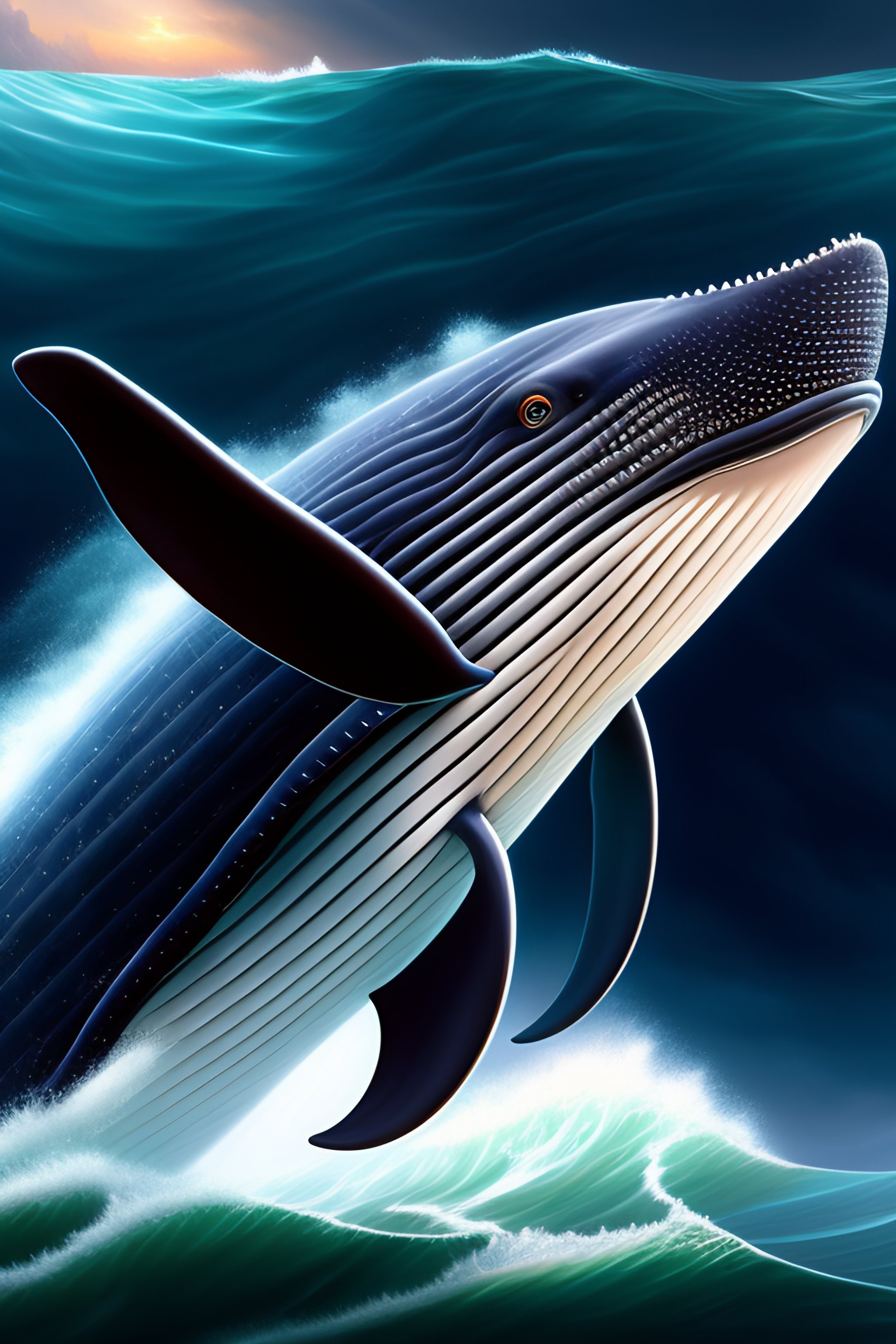 Lexica - Monster whale, digital art, digital painting, hyper sharp ...