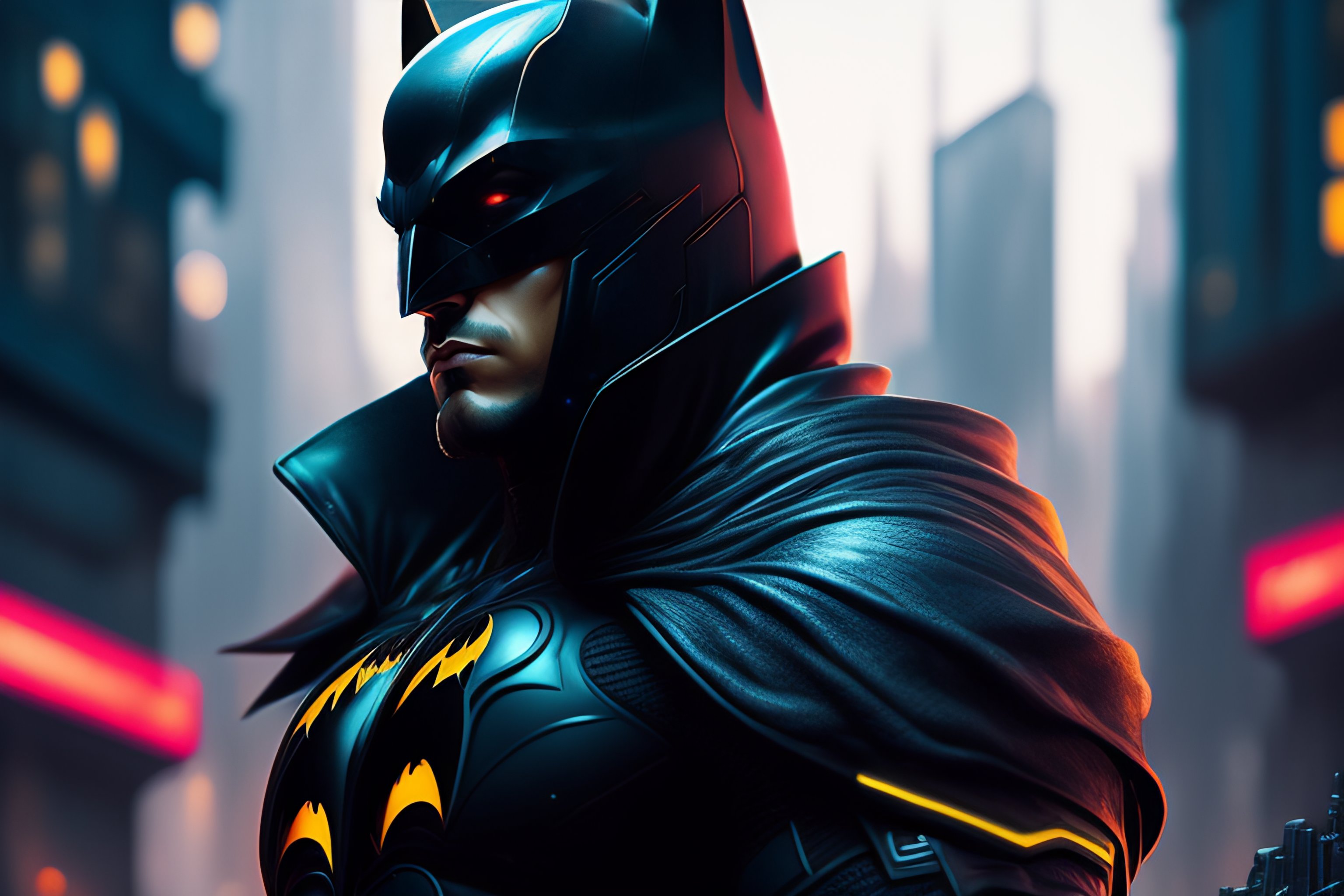 Lexica - Cyberpunk batman, futuristic, brush strokes, oil painting ...