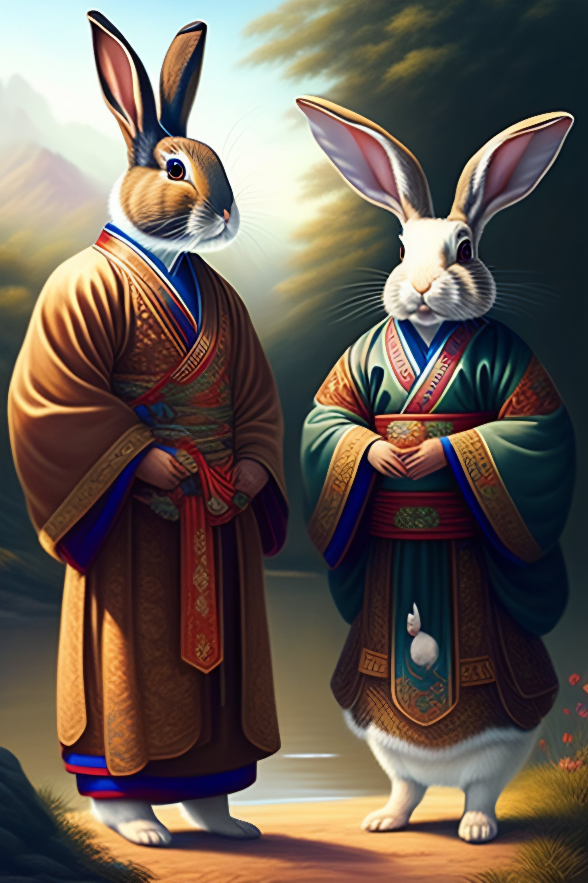 Lexica - This work is a depiction of the story of a rabbit wearing ...