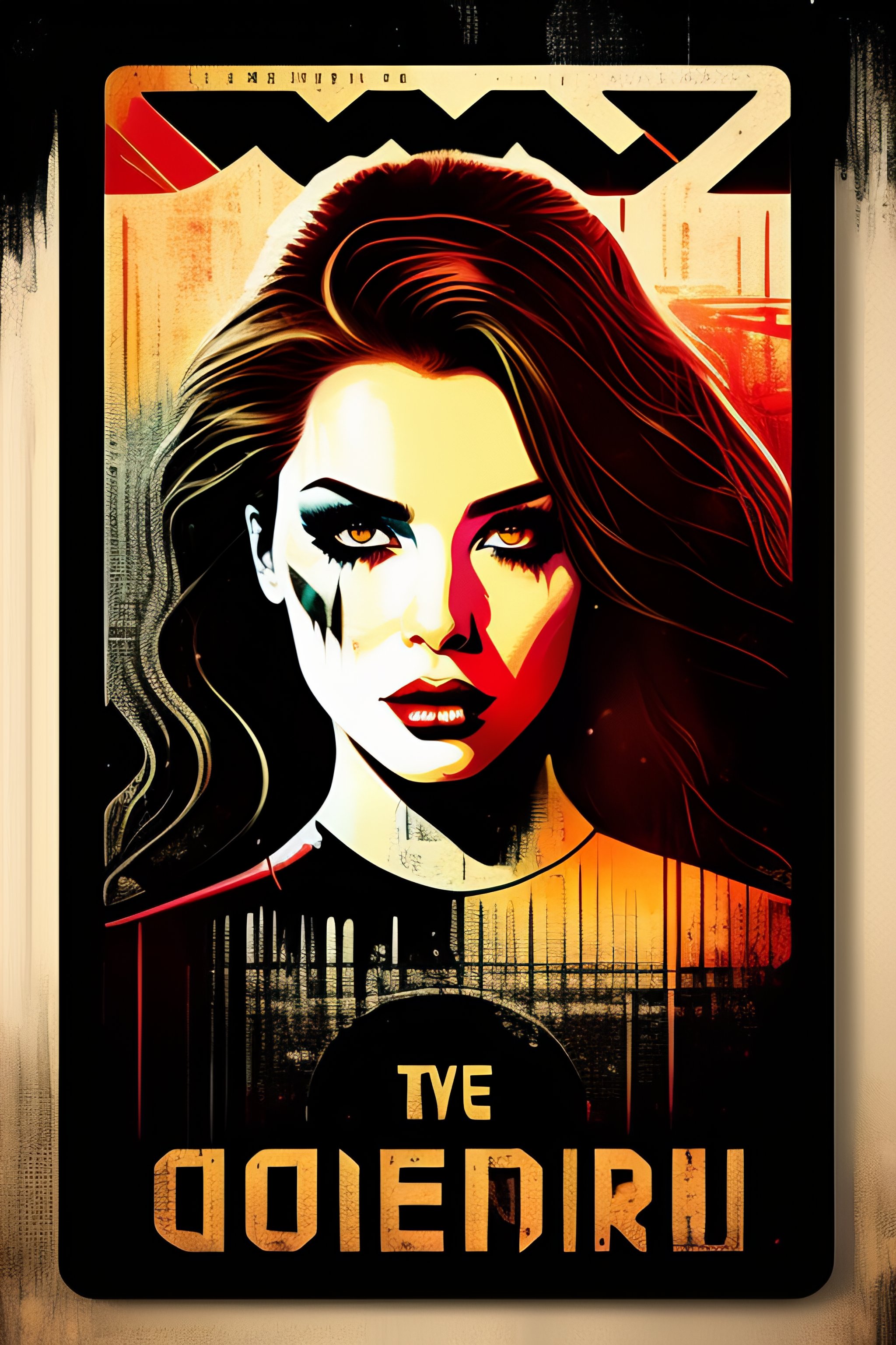 Lexica - Vector, graphic novel, grunge, geometric horror tshirt design