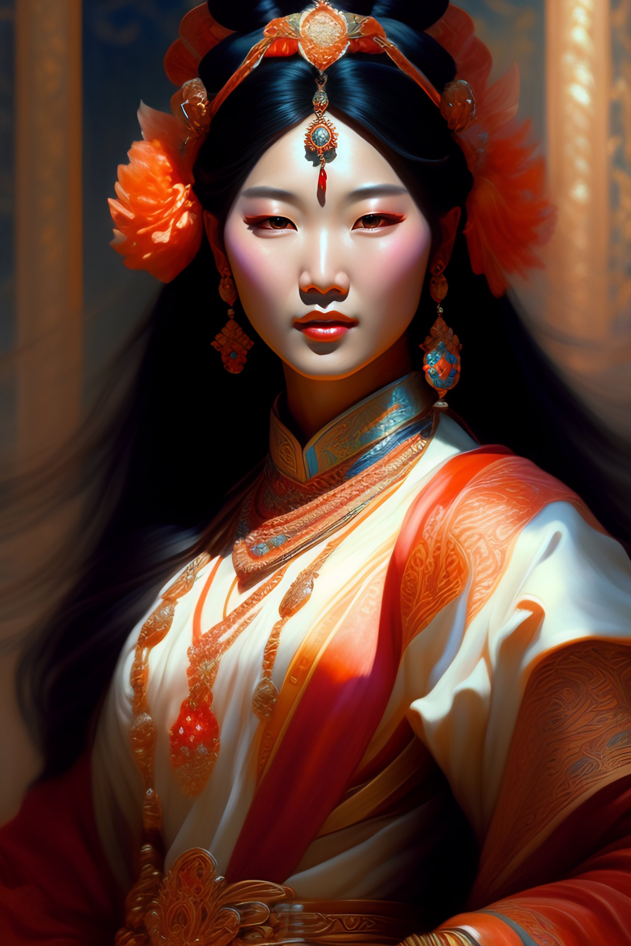 Lexica - Detailed paint of korean goddess , highly detailed paiting by ...