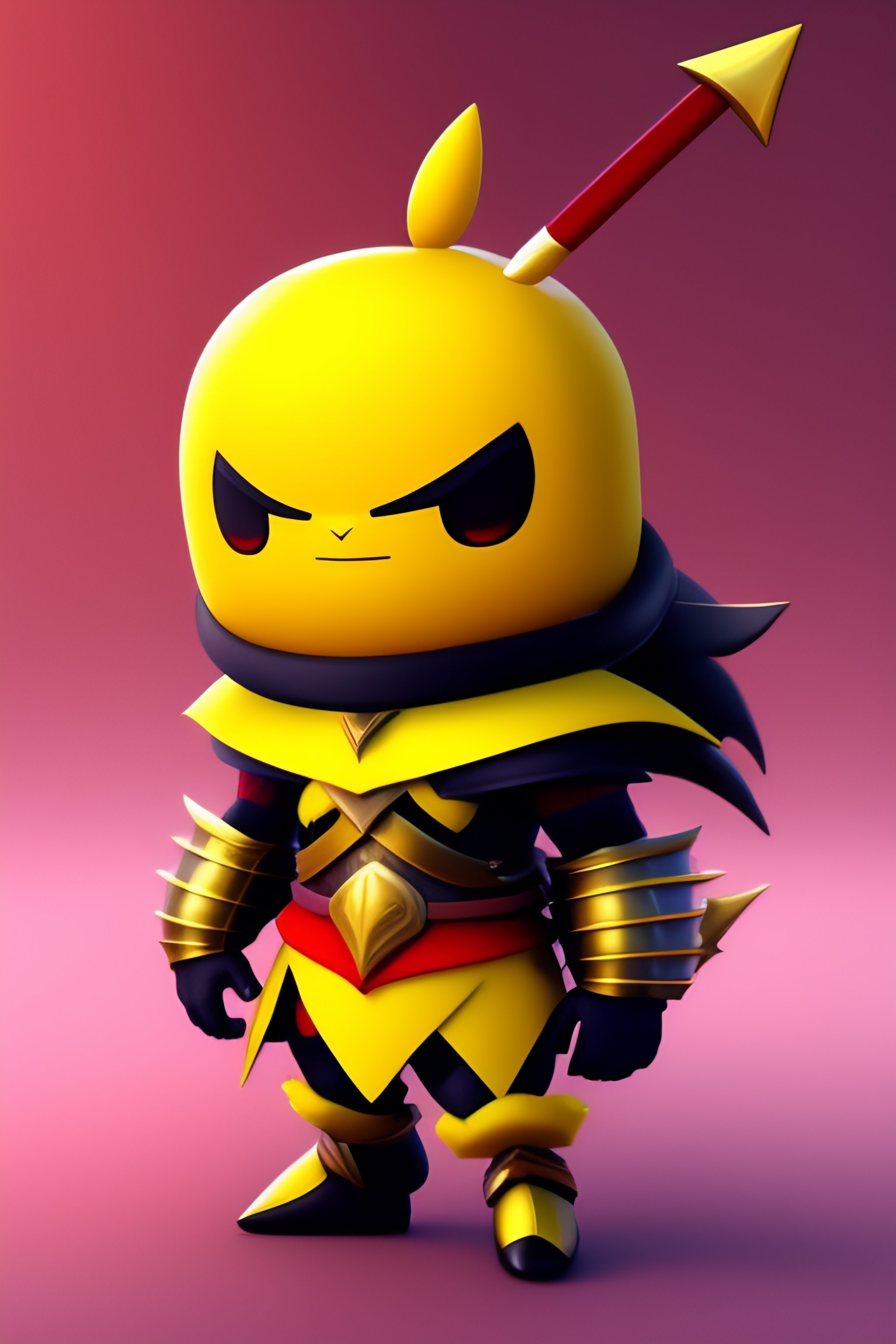 Lexica - Cartoon bee knight looks like pokemon with a cup of coffee and ...