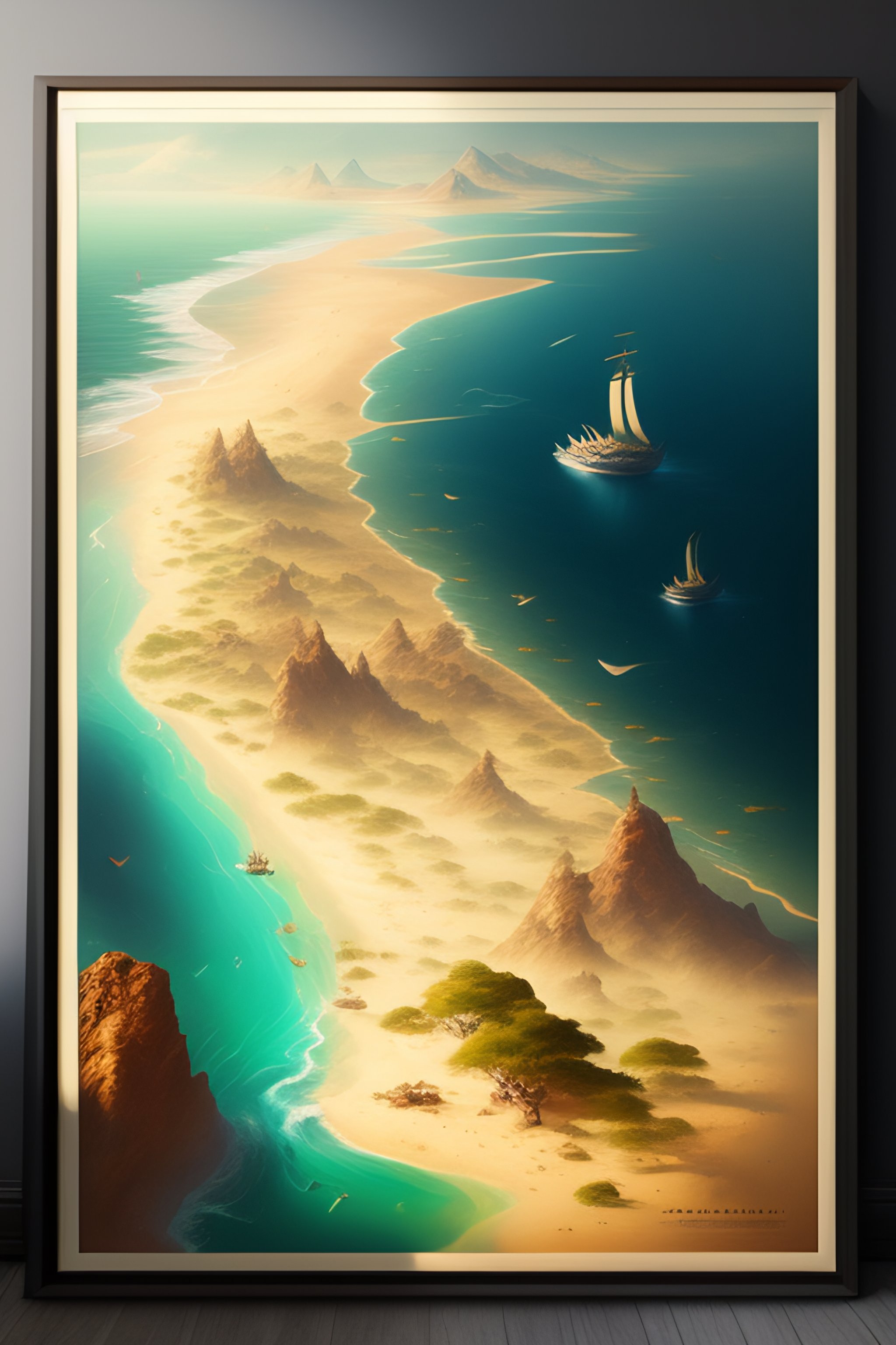 Lexica - Treasure map greg rutkowski art poster