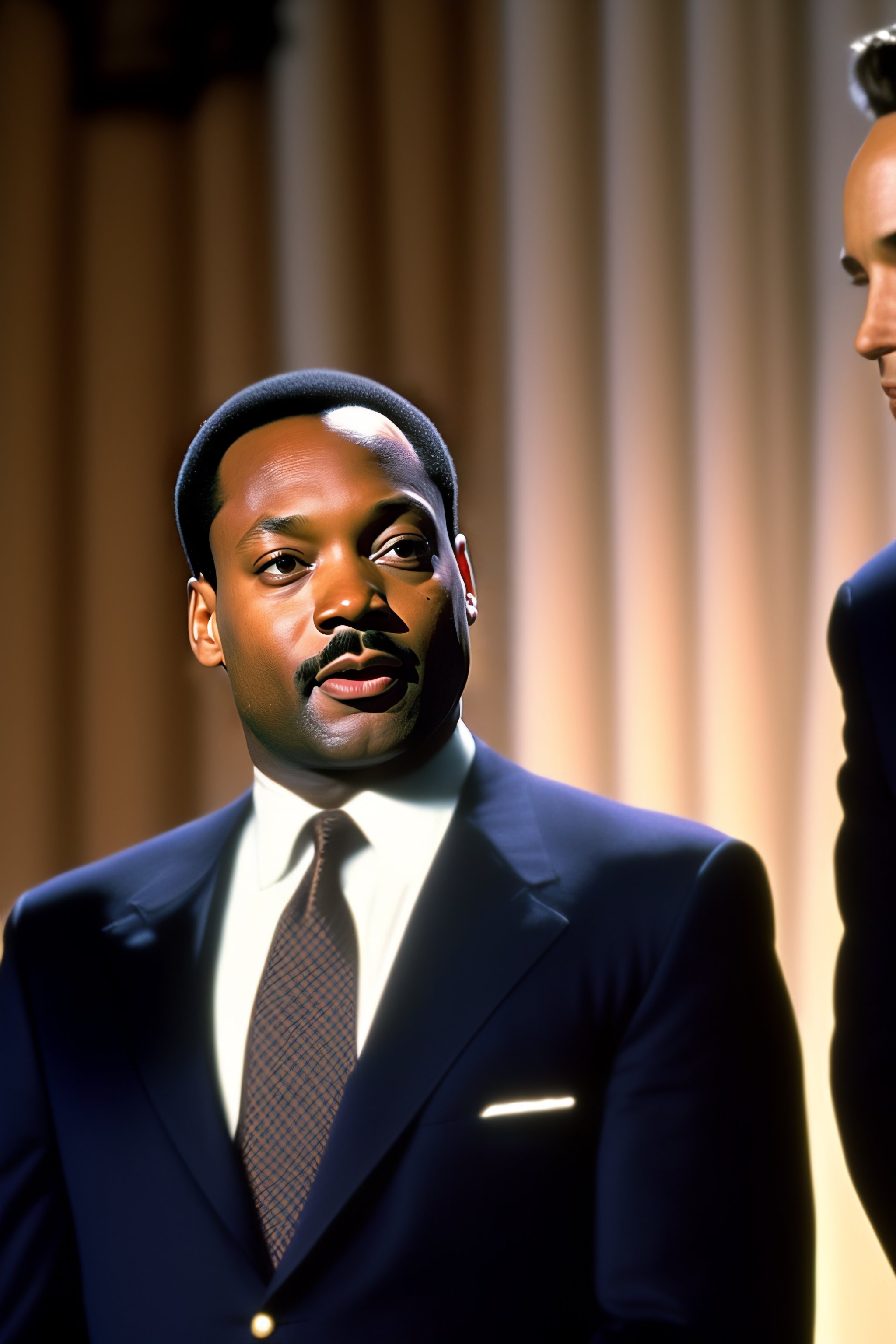 Lexica - Tobey Maguire boos Martin Luther King Junior standing on stage ...