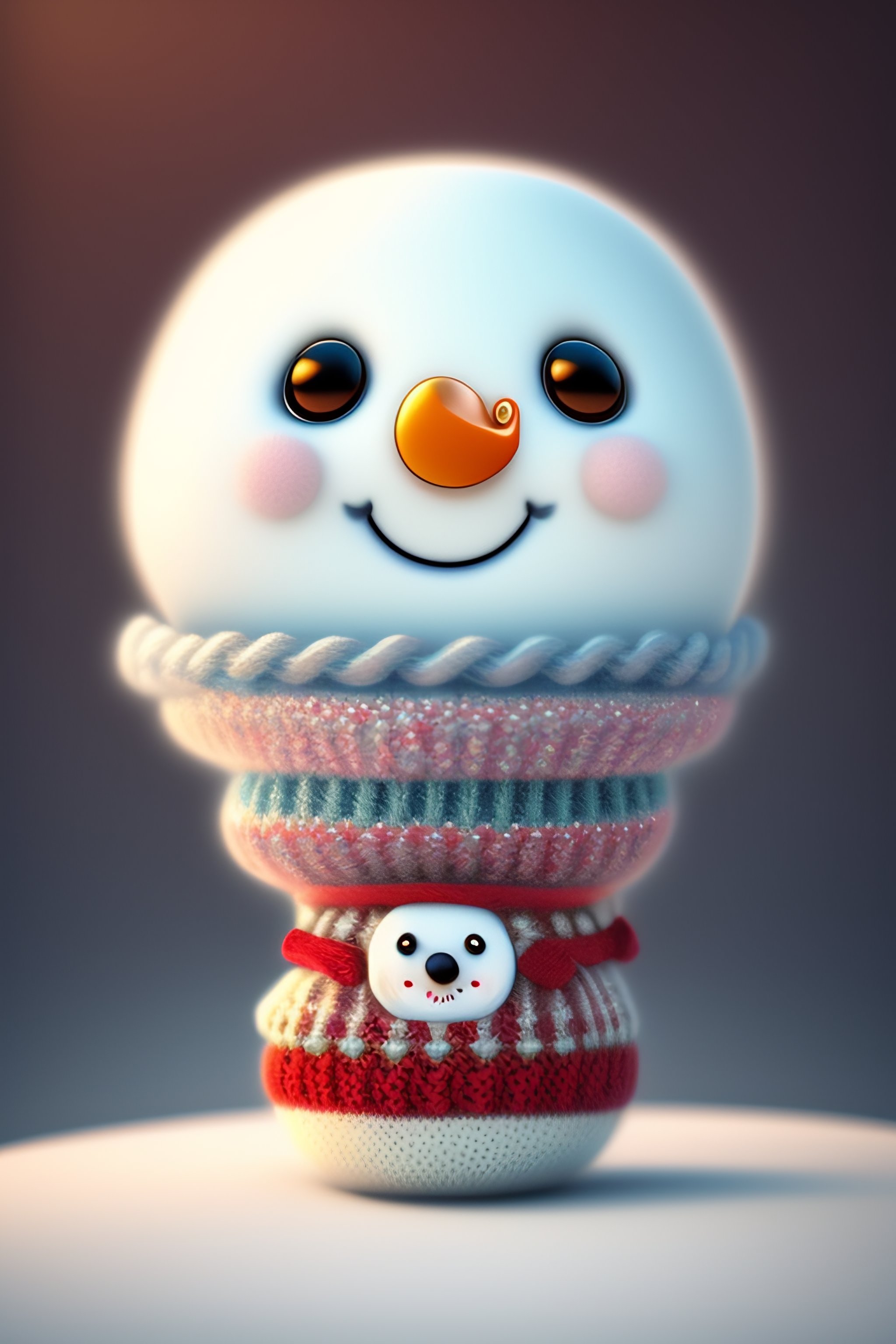 Lexica - Cute and adorable cartoon snowman baby, fantasy, dreamlike ...