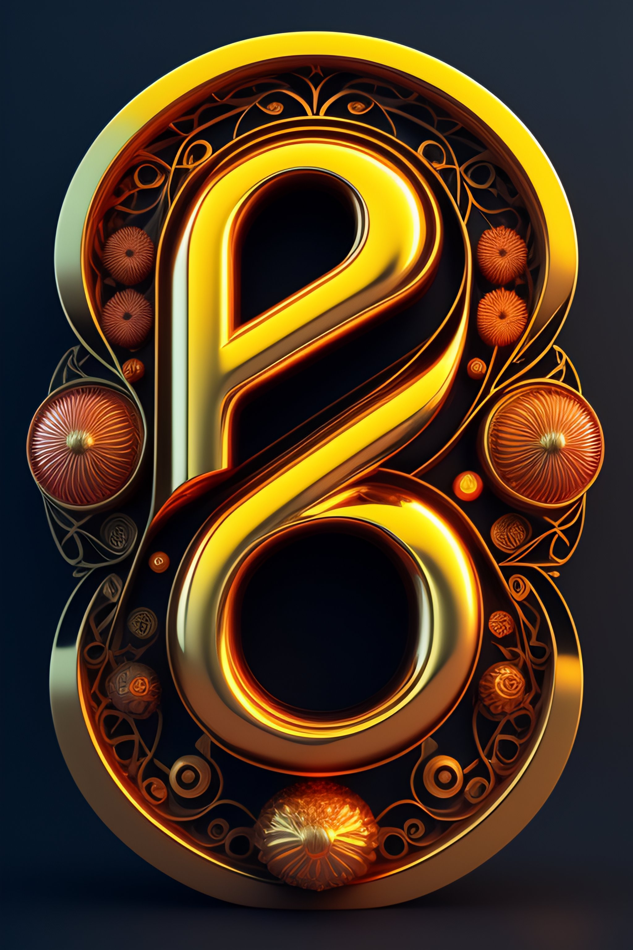 Lexica - Ultra detailed scifi design of the the letters "23" in a ...