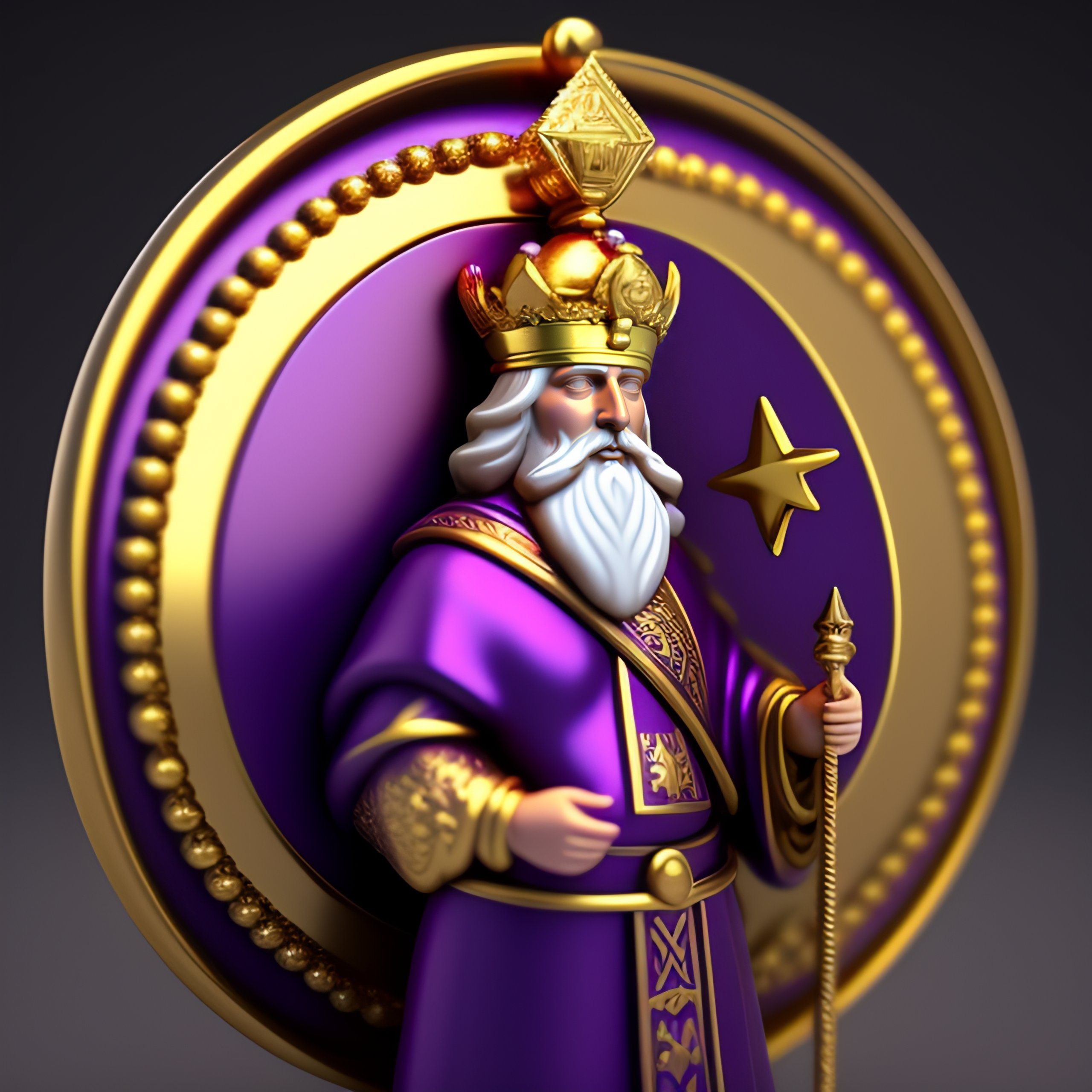 Lexica - Jewish ancient King, wearing a purple robe and a golden crown ...