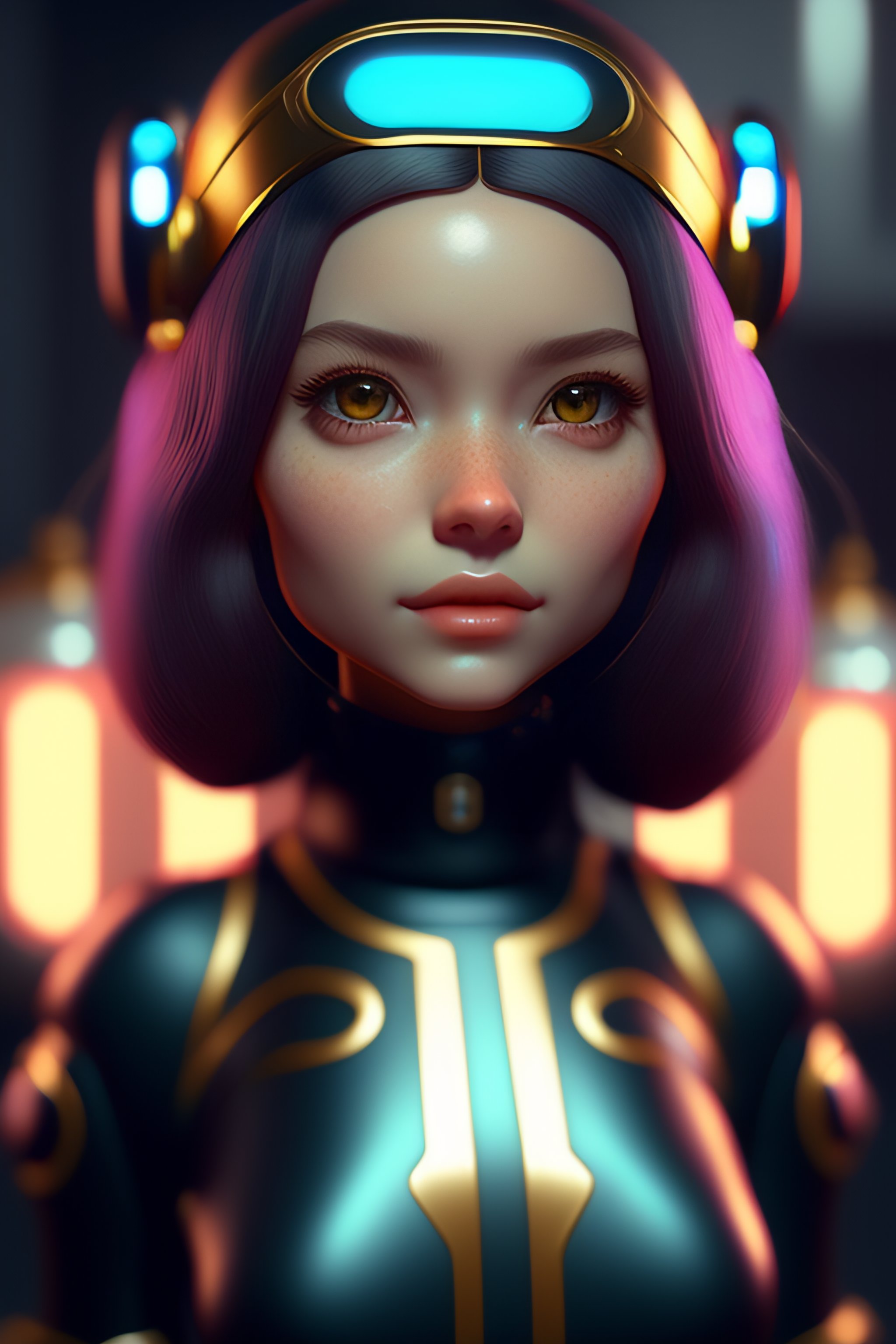 Lexica - Electronik girl robot and ofice ,unreal engine, cozy indoor ...