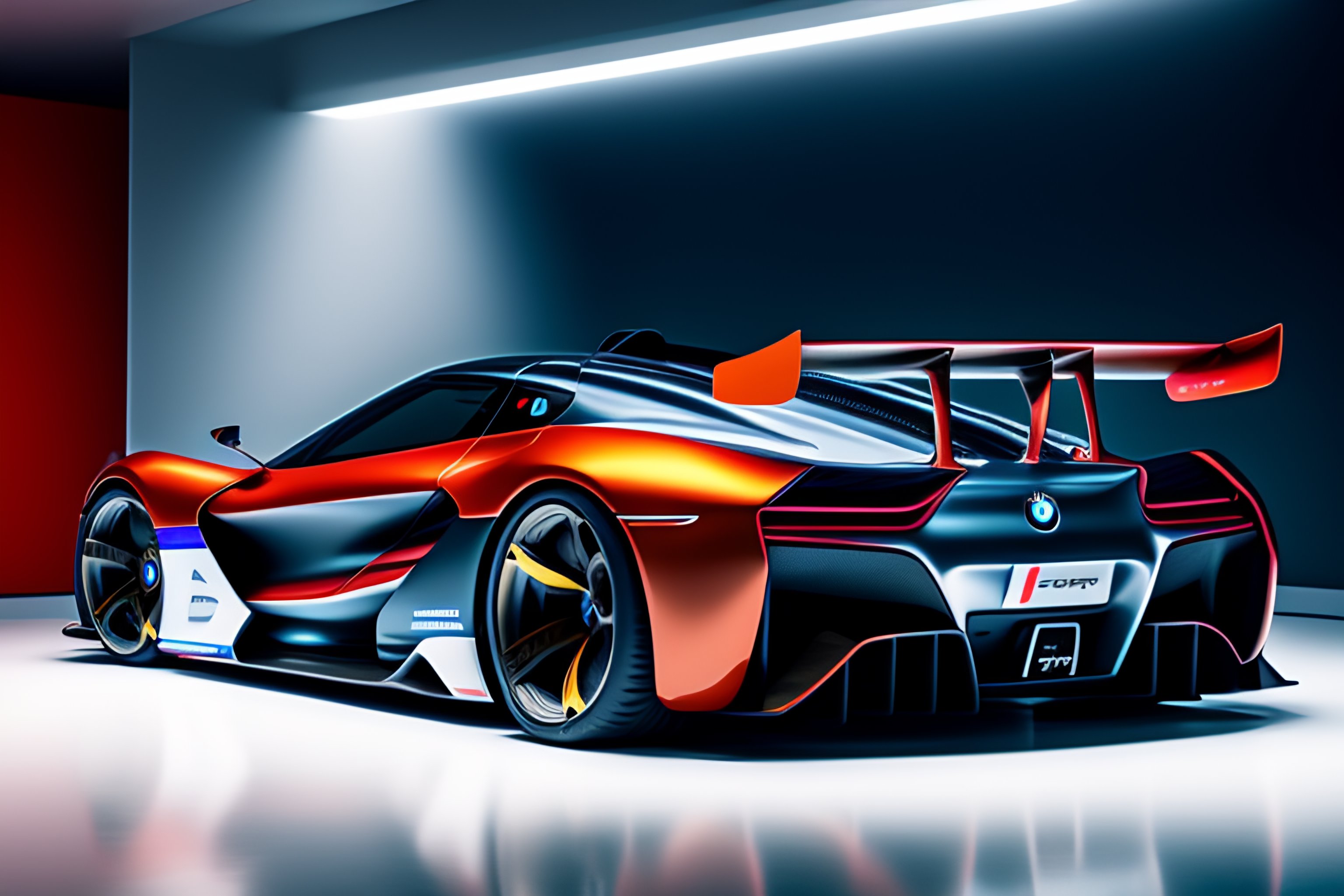 Lexica - BMW Hypercar in modern showroom