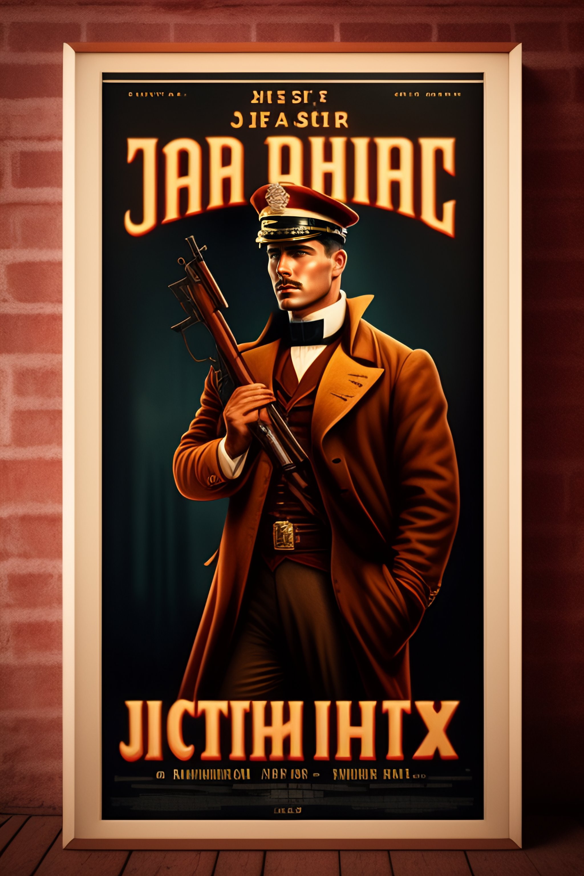 Lexica - Vintage Medium Shot 1920's Poster, object, police gun, vintage ...