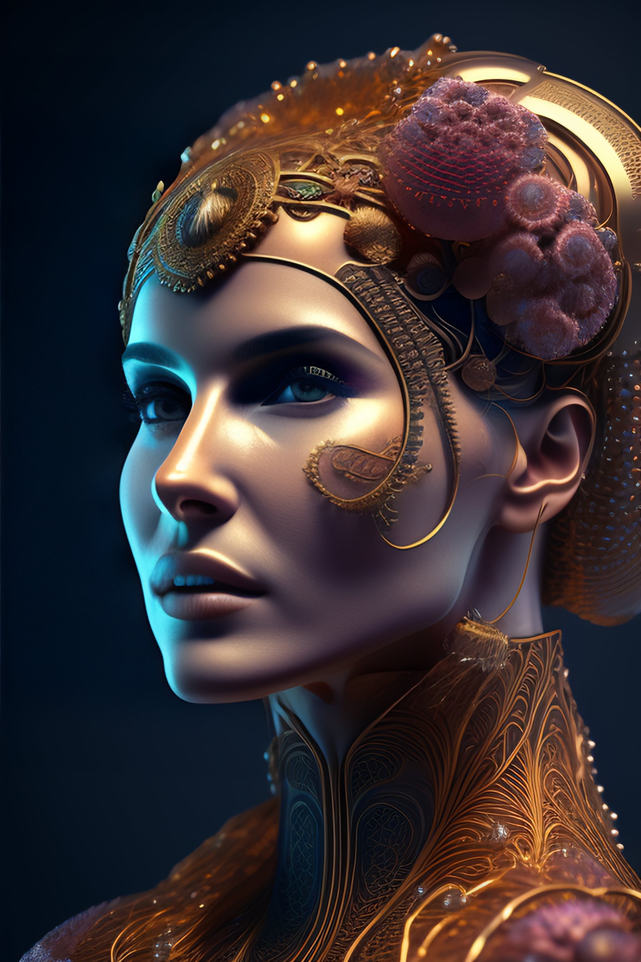 Lexica - Complex 3d render ultra detailed of a real face camera natalie ...