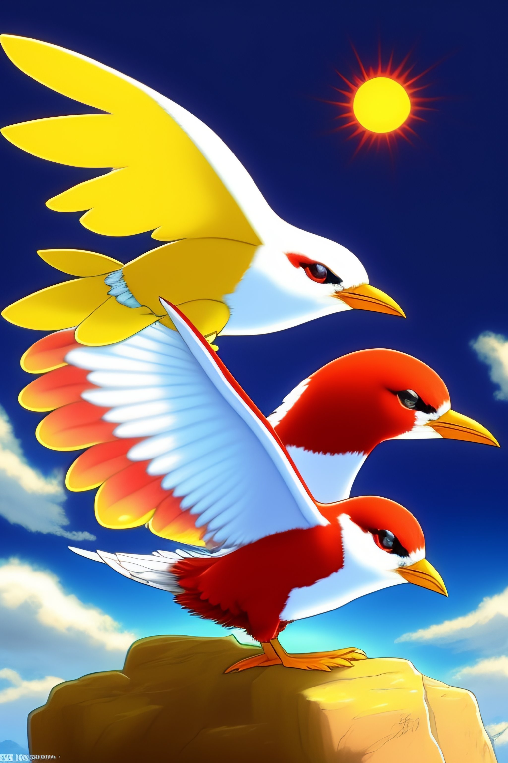 Lexica - Flying and fire type Pokemon based on a tern seagull, controls ...