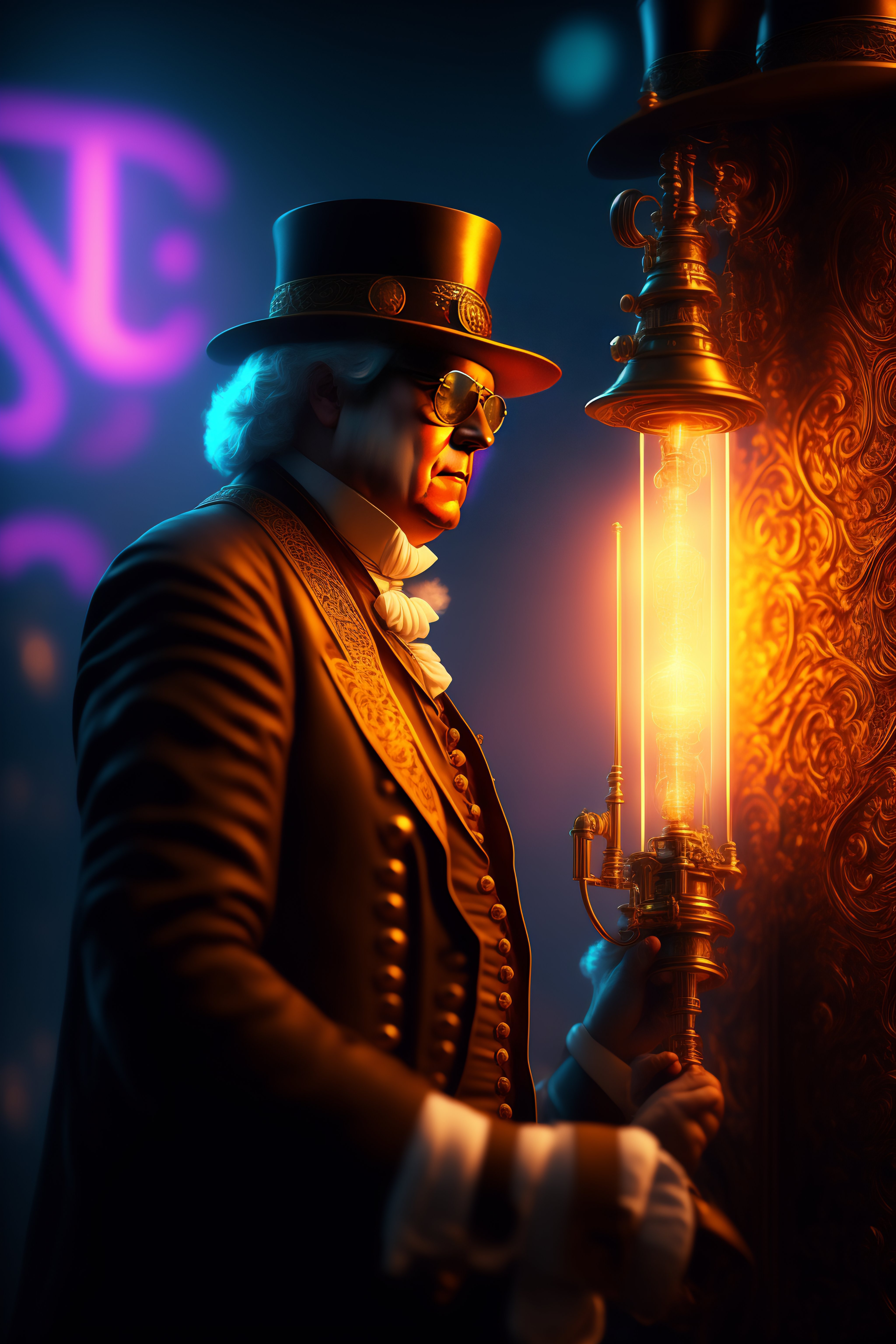 Lexica - Picture of Benjamin Franklin in Steampunk style, Imax cyber ...