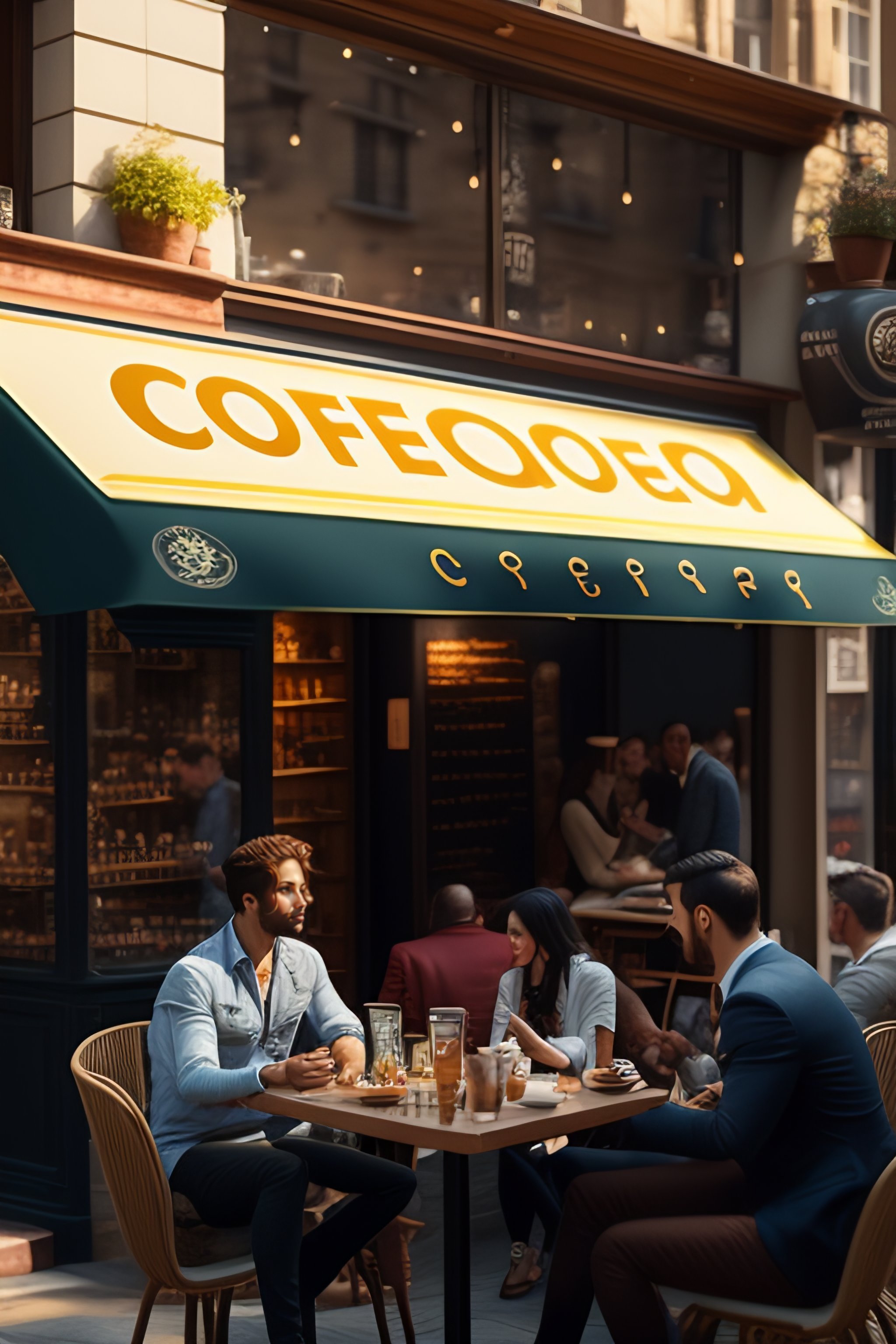 Lexica - OUTSIDE a coffee shop store in the city of ENGLAND at NOON ...