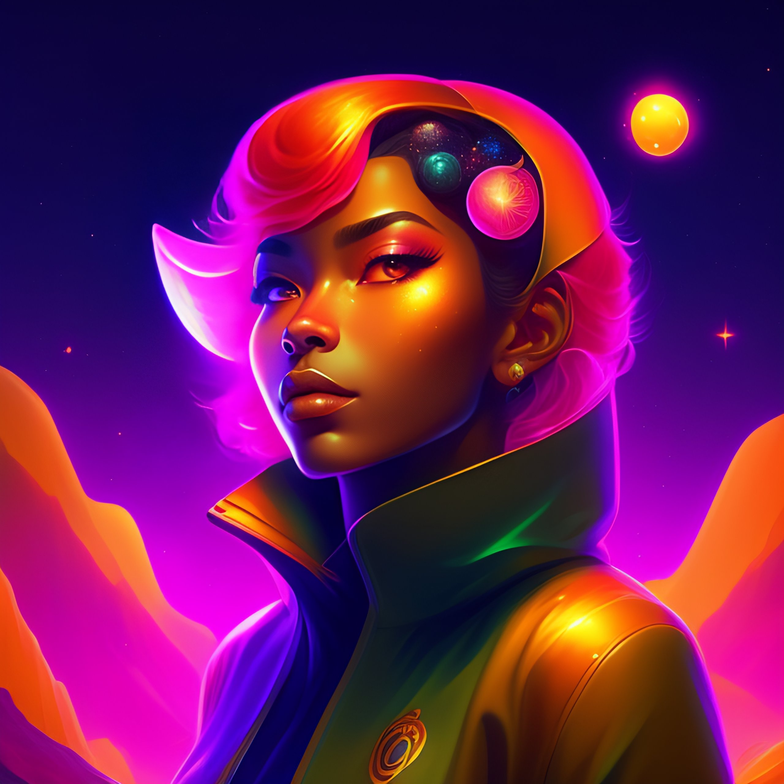 Lexica - Magic space ape inside cosmic deepdream radiating a glowing ...