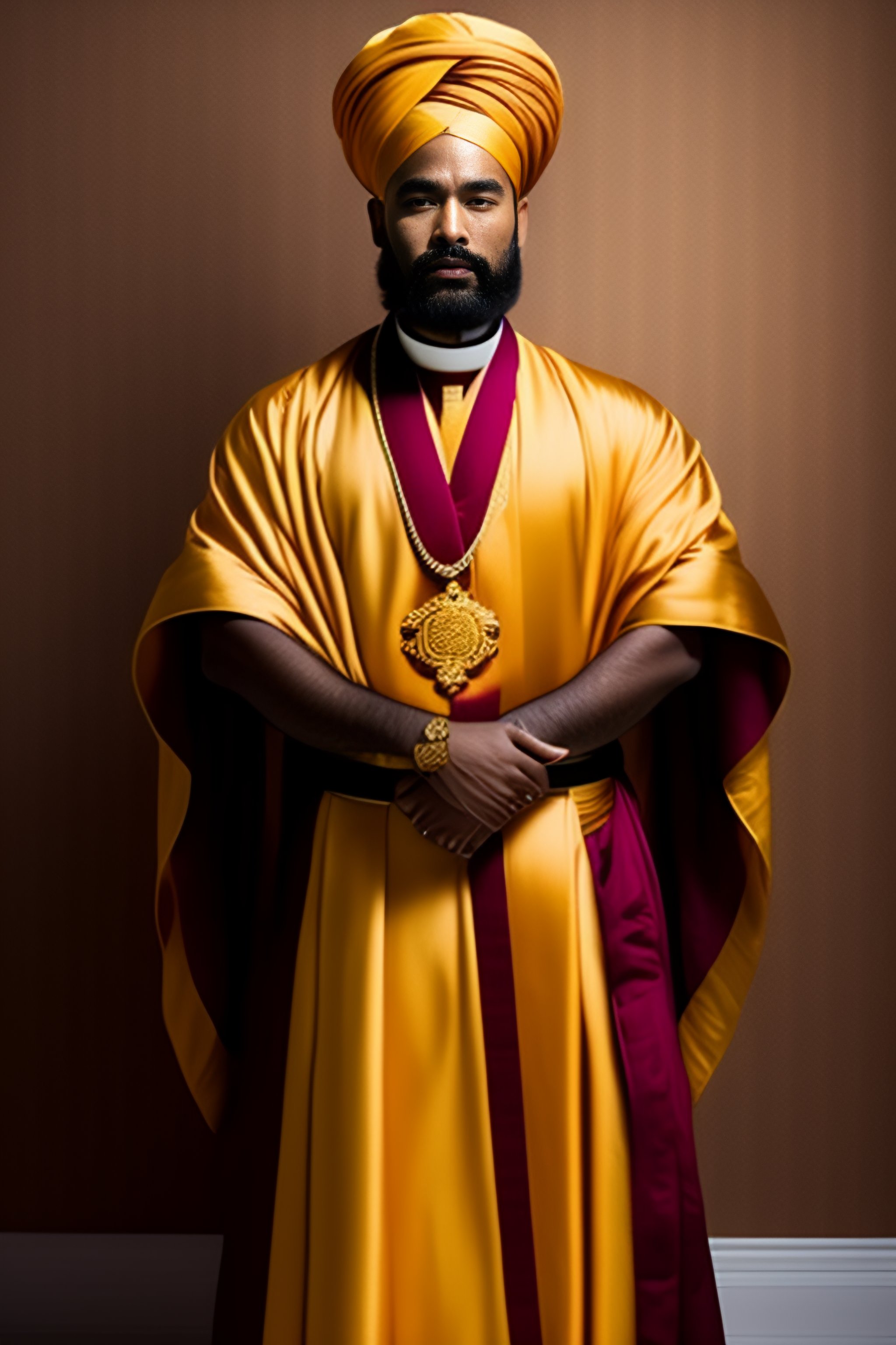 Lexica - Full body photograph of a priest of a religion which is a ...