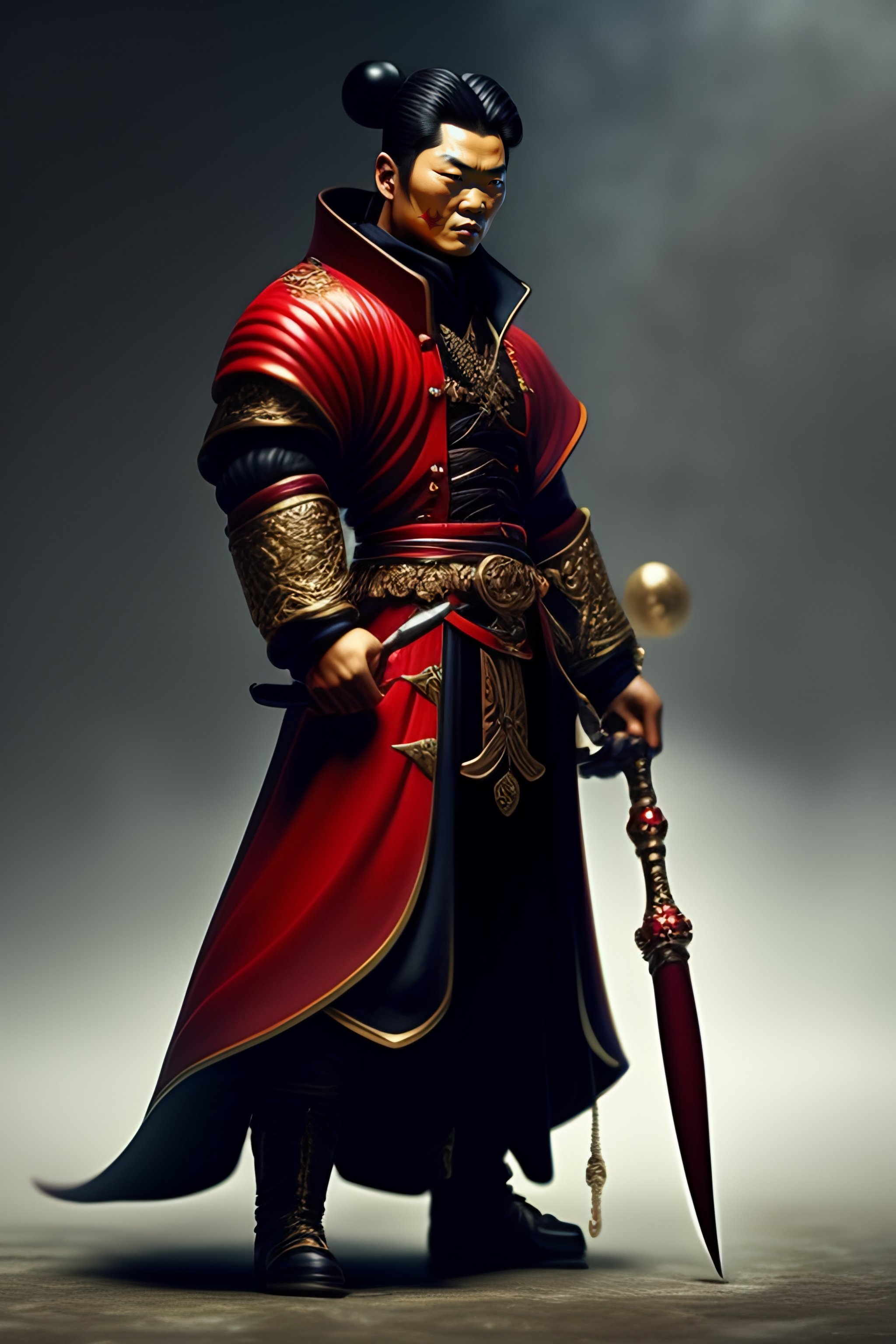 Lexica - Chinese vampire hunter with a guandao