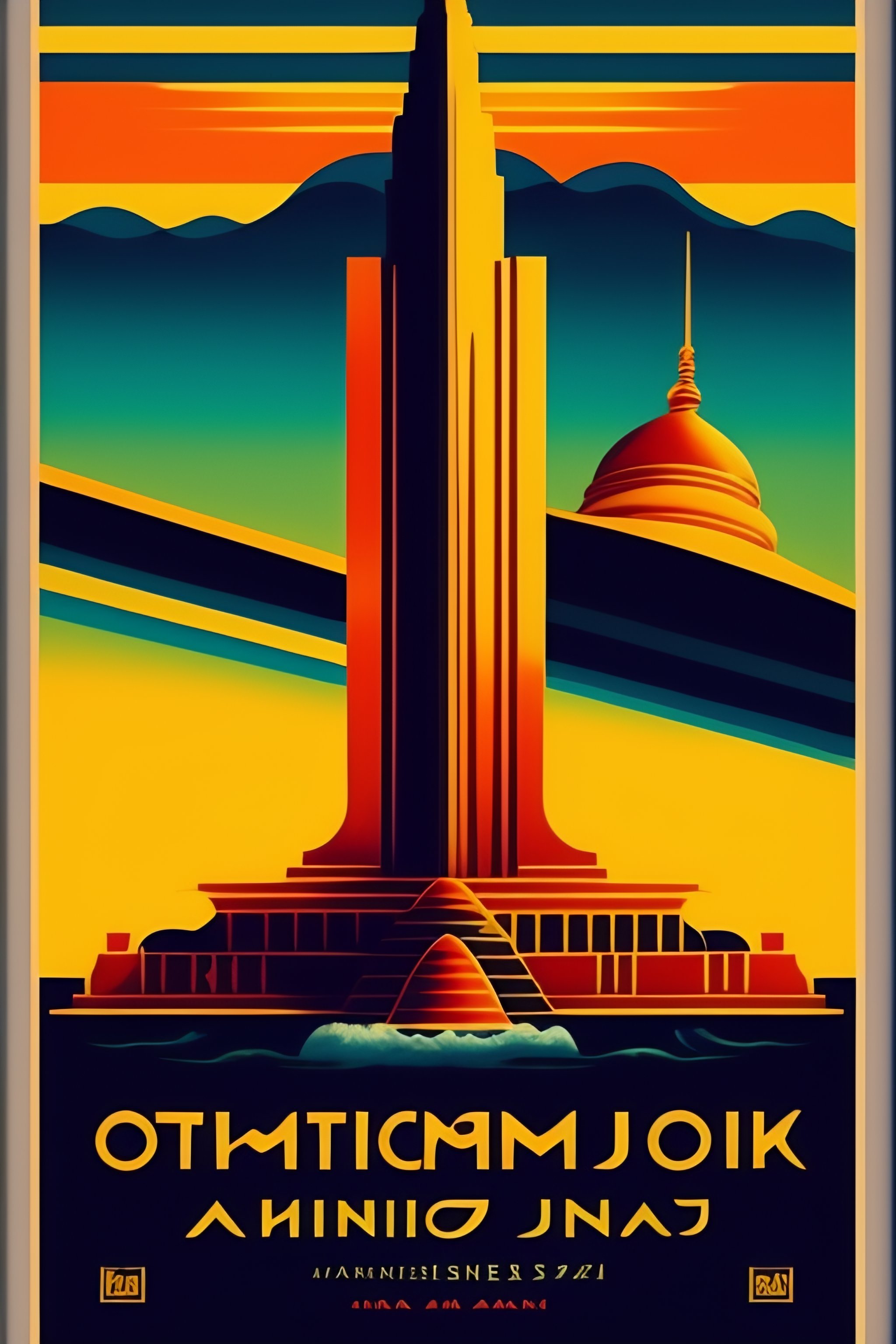 Lexica - Art deco travel poster. manila philippines