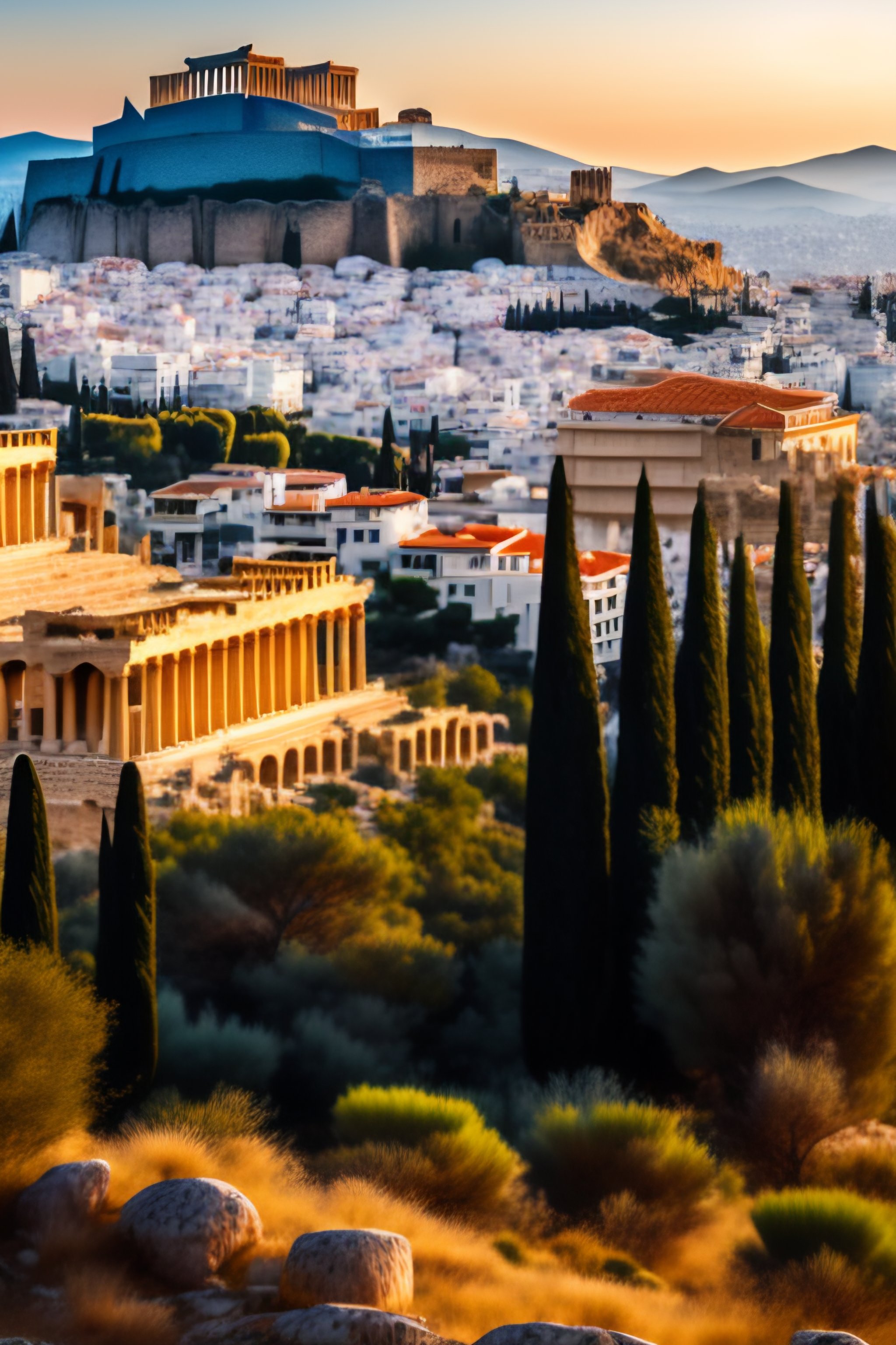 Lexica - Image of the ancient city of Athens, with the Academy visible ...