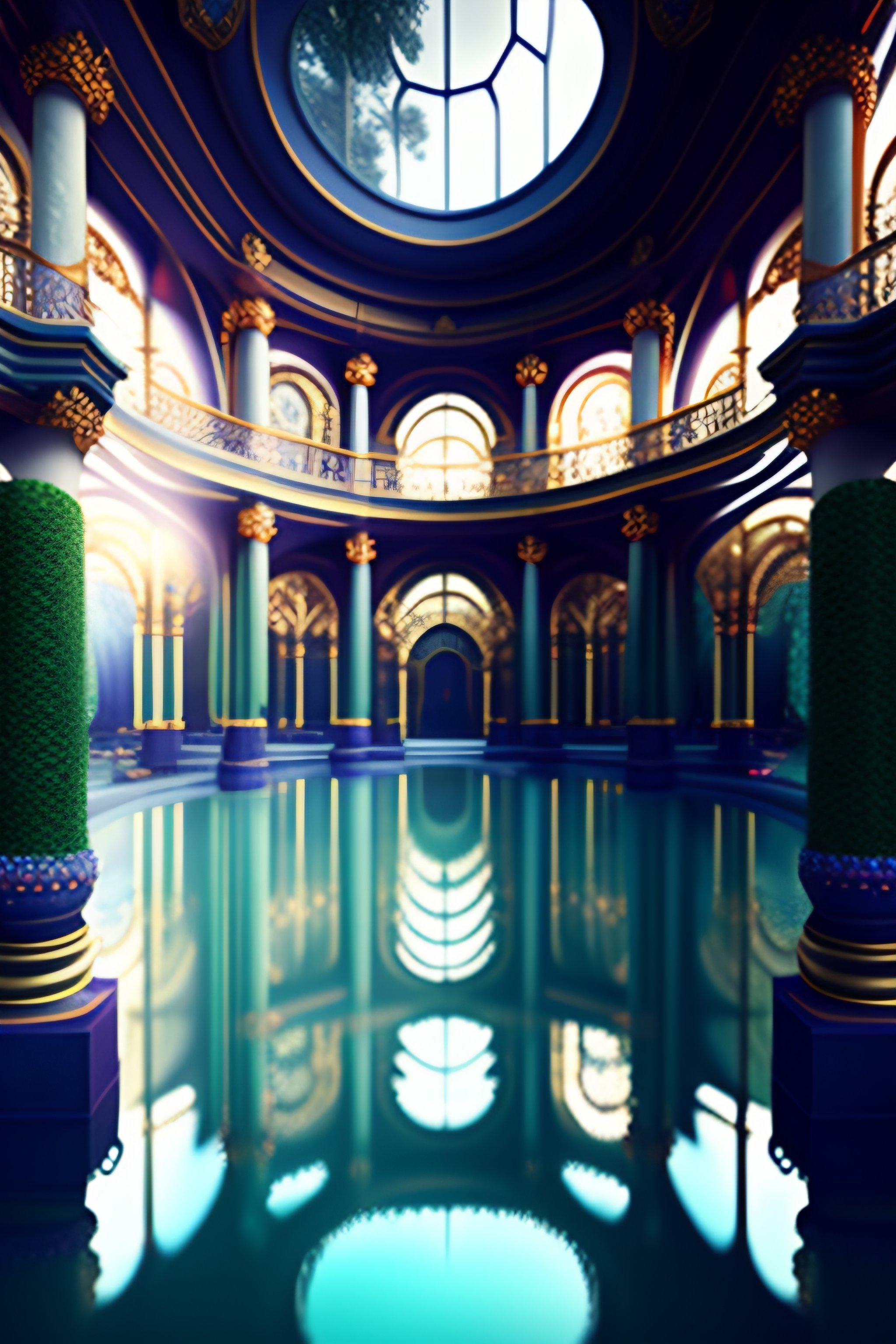Lexica - Photoreal render, sprawling bathhouse-mansion-palace of ...