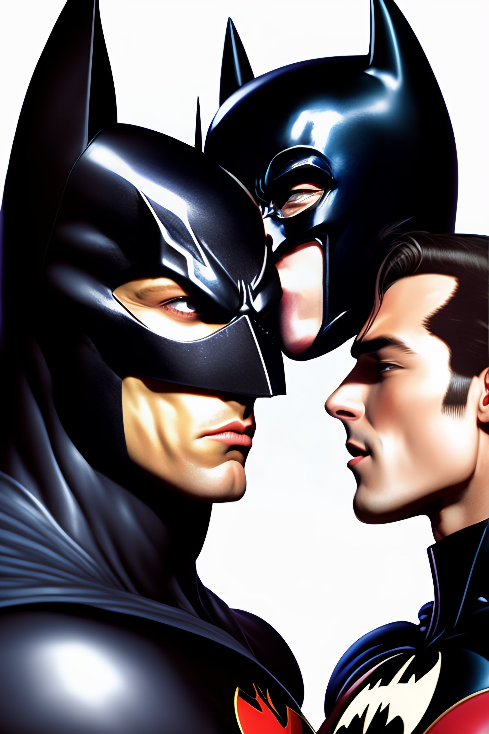 Batman Kissing Spiderman