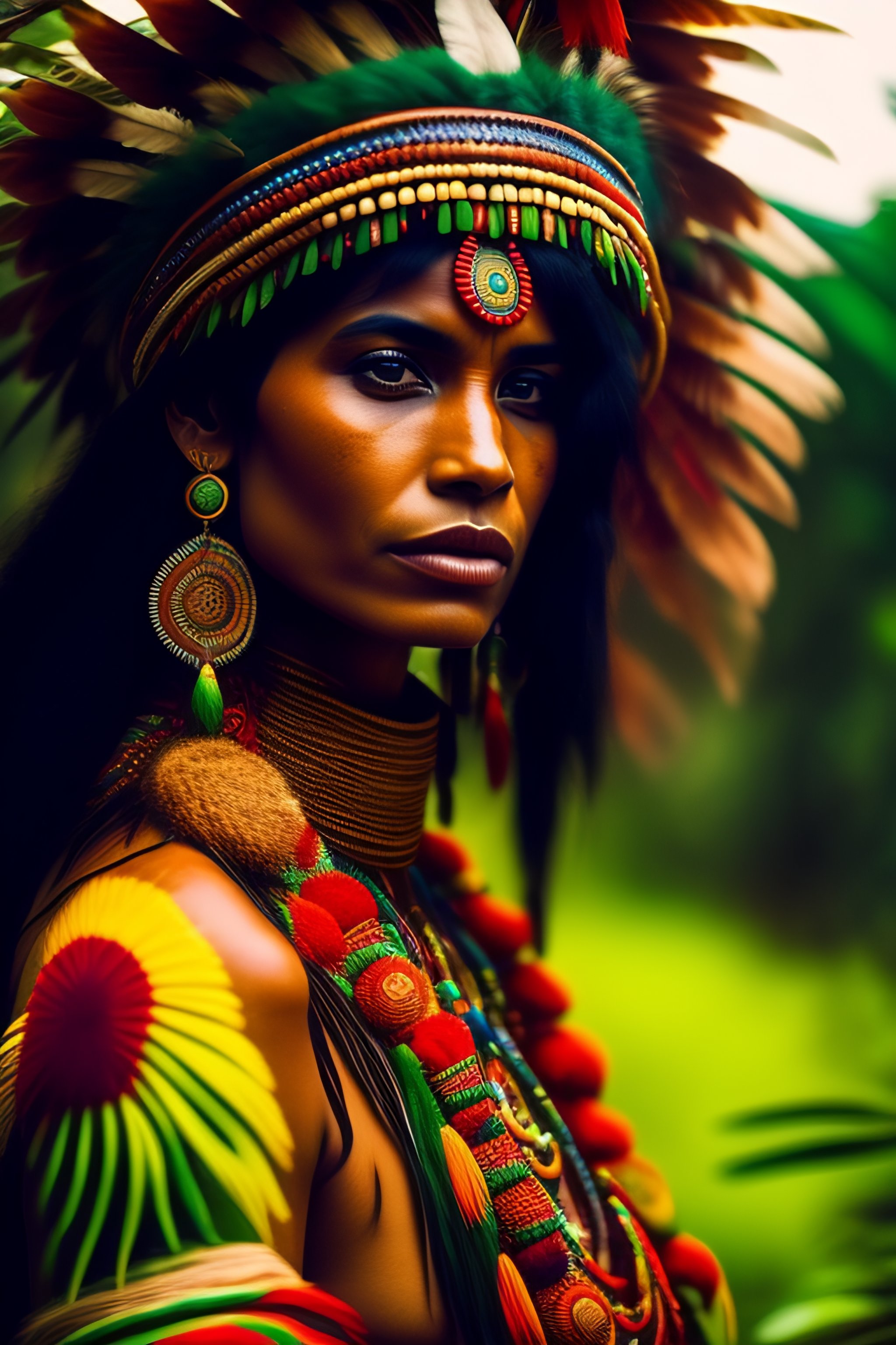 Lexica - Create an image in your mind of the Brazilian Indigenas tribe ...