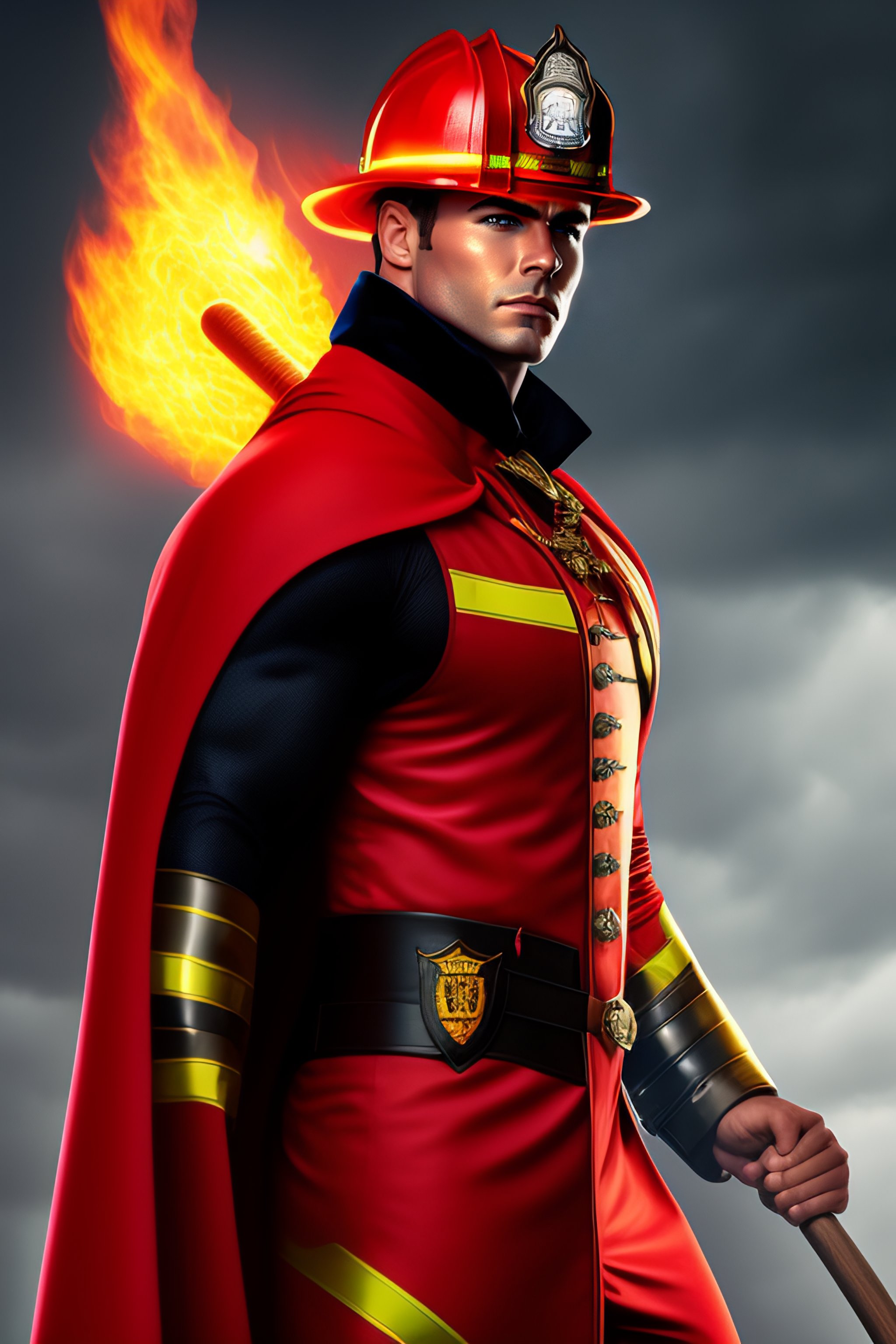 Lexica - Create a unique firefighter super hero with a custom suit and ...