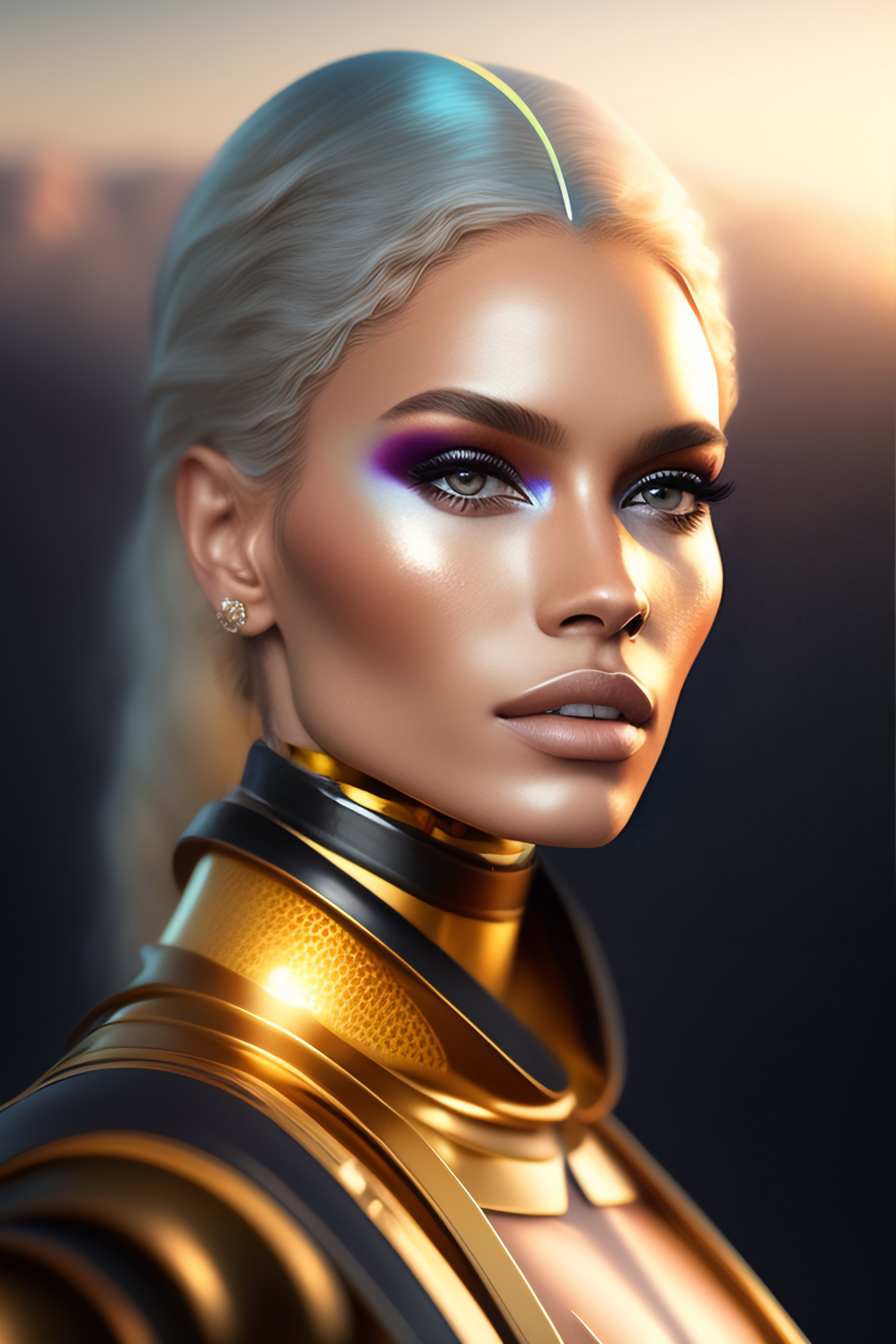 Lexica - Portrait of a future human from 9900