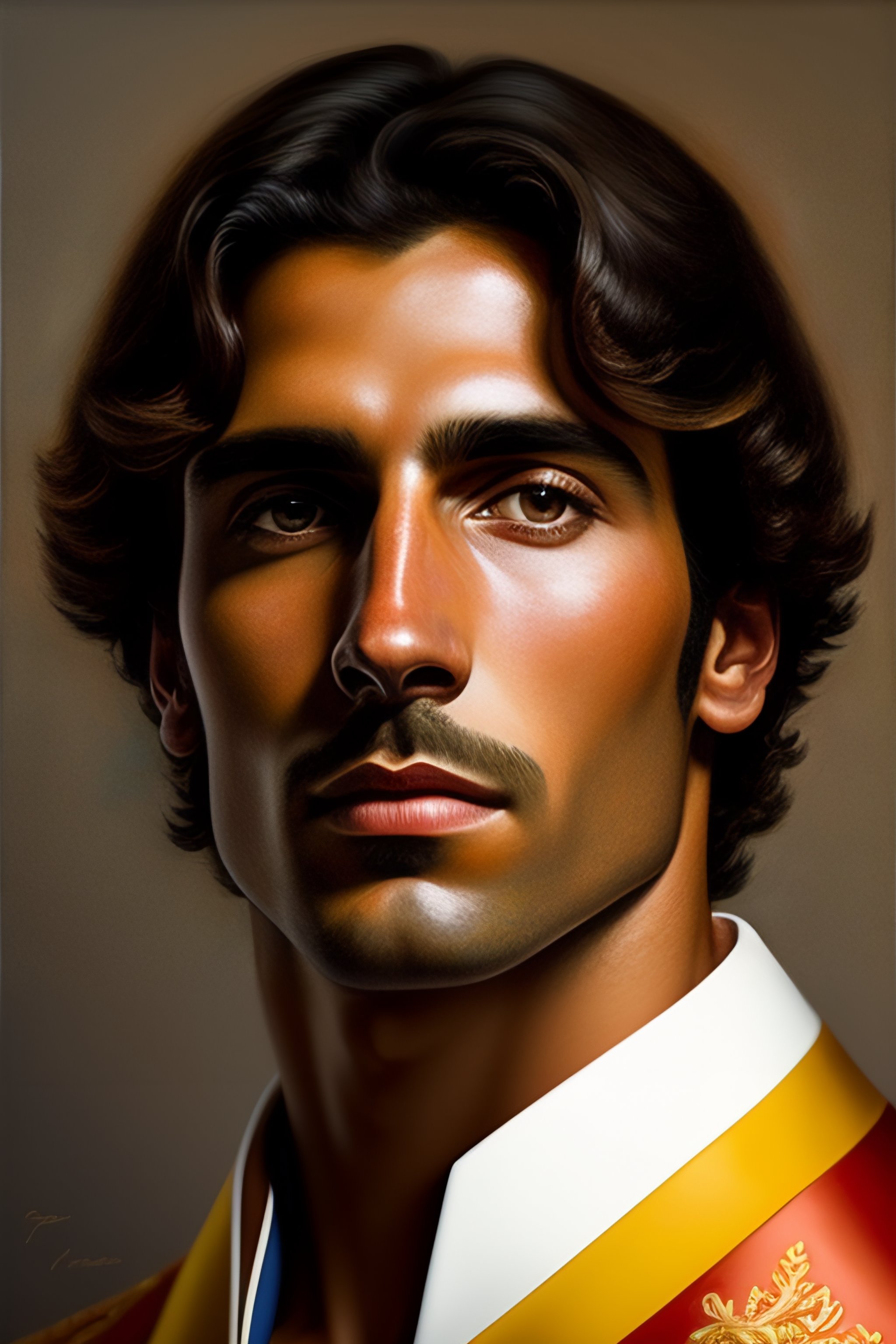 Lexica - Detailed portrait of a Spanish painted in the colors of his ...