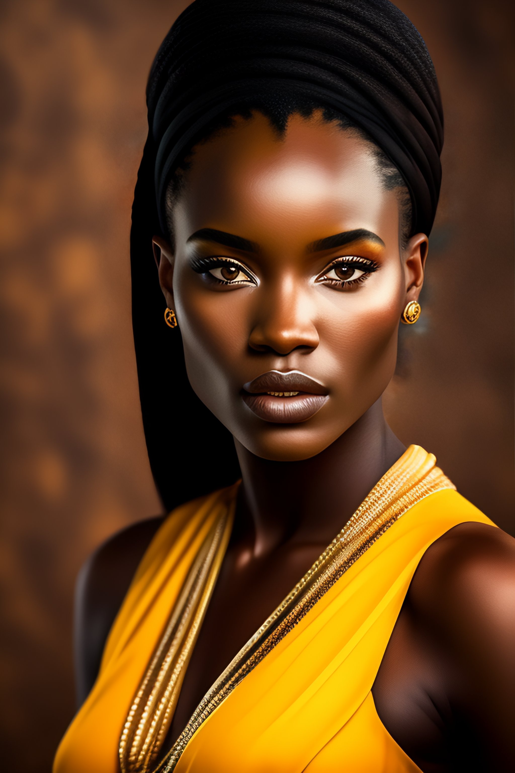 Lexica - Beautiful african young woman, headshot, portrait, studio ...