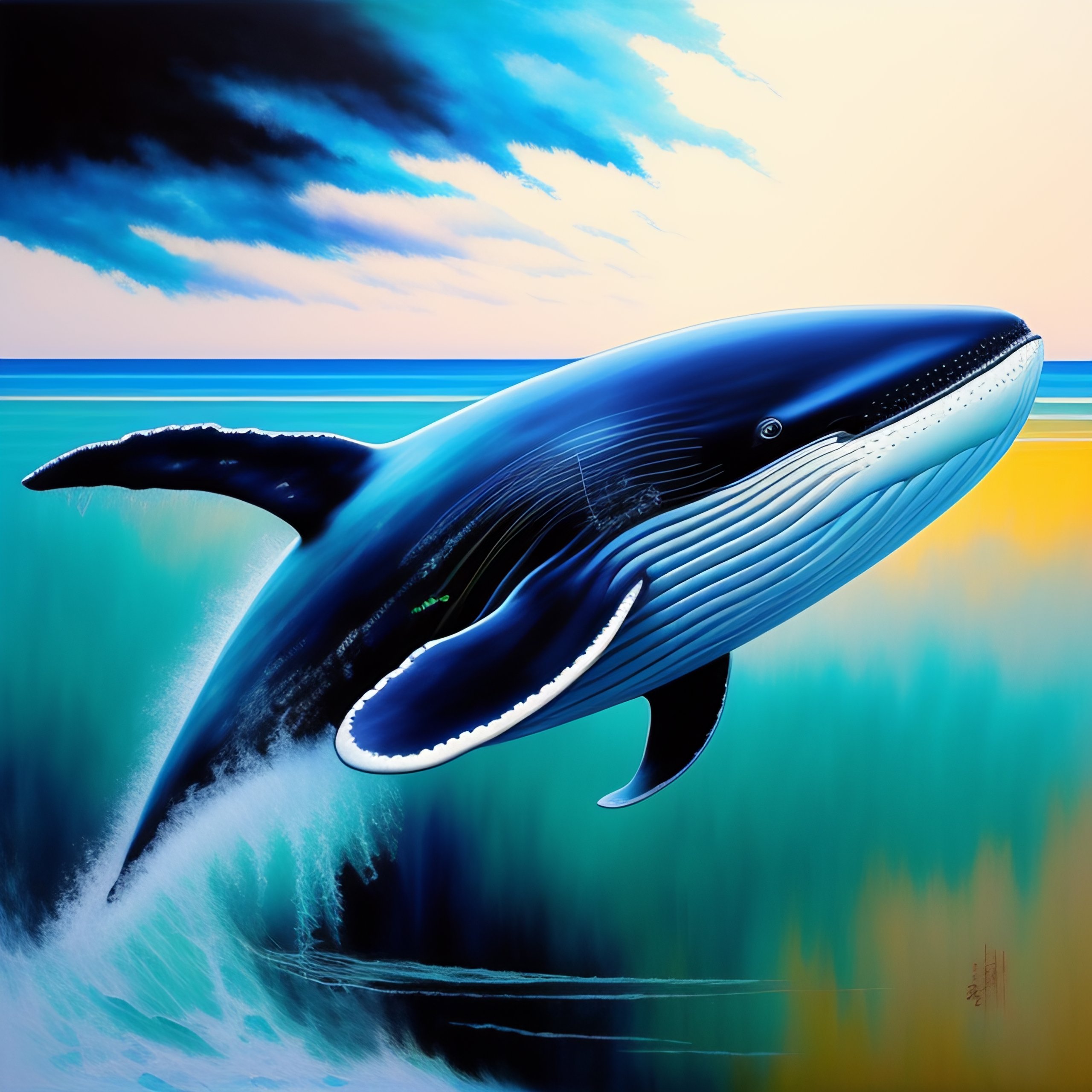 Lexica - Whale, painting, by greg ruthowski, yoshikata amano, yoji ...