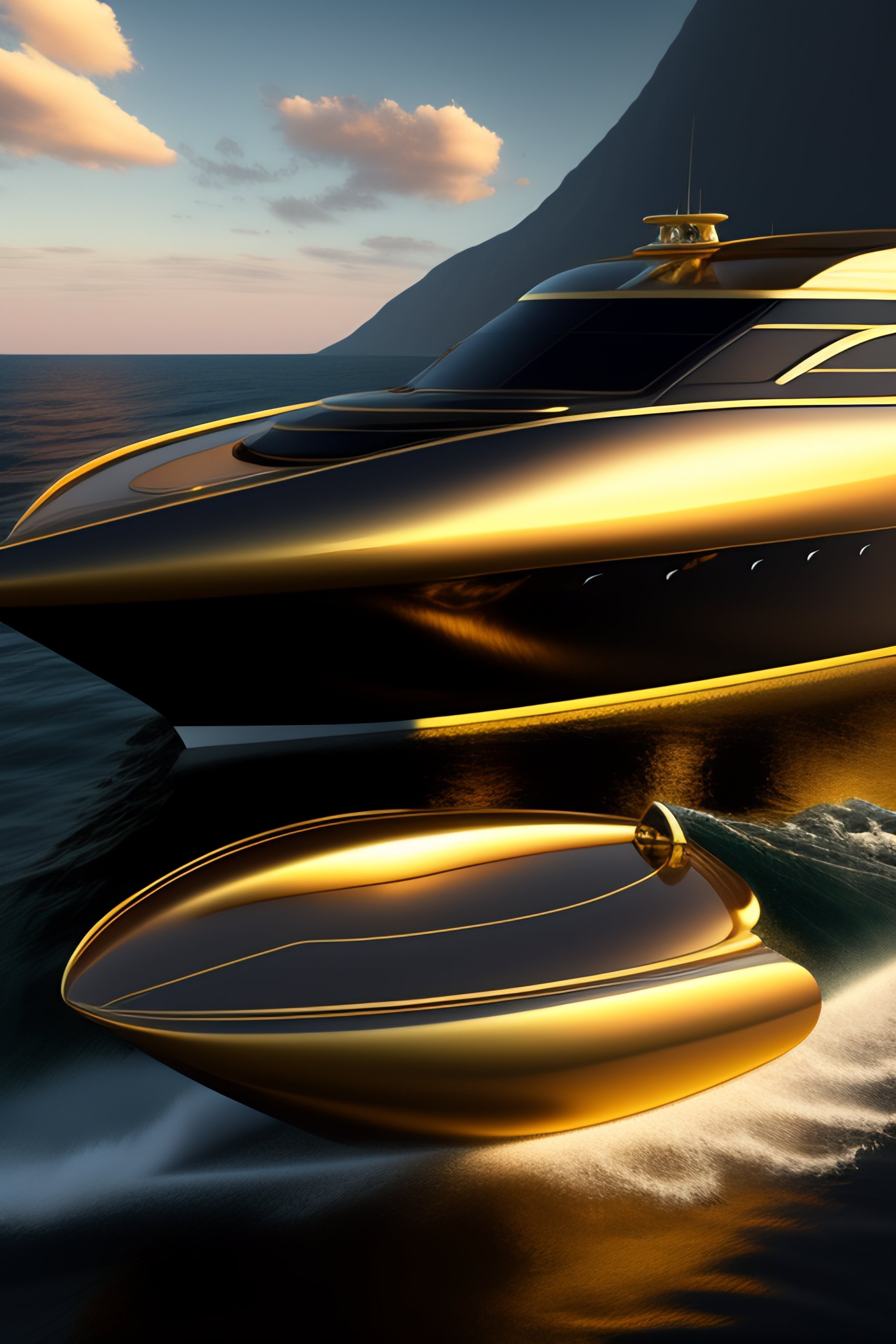 Lexica - El mega yate mas extravante del mundo en oro y negro lujo ...