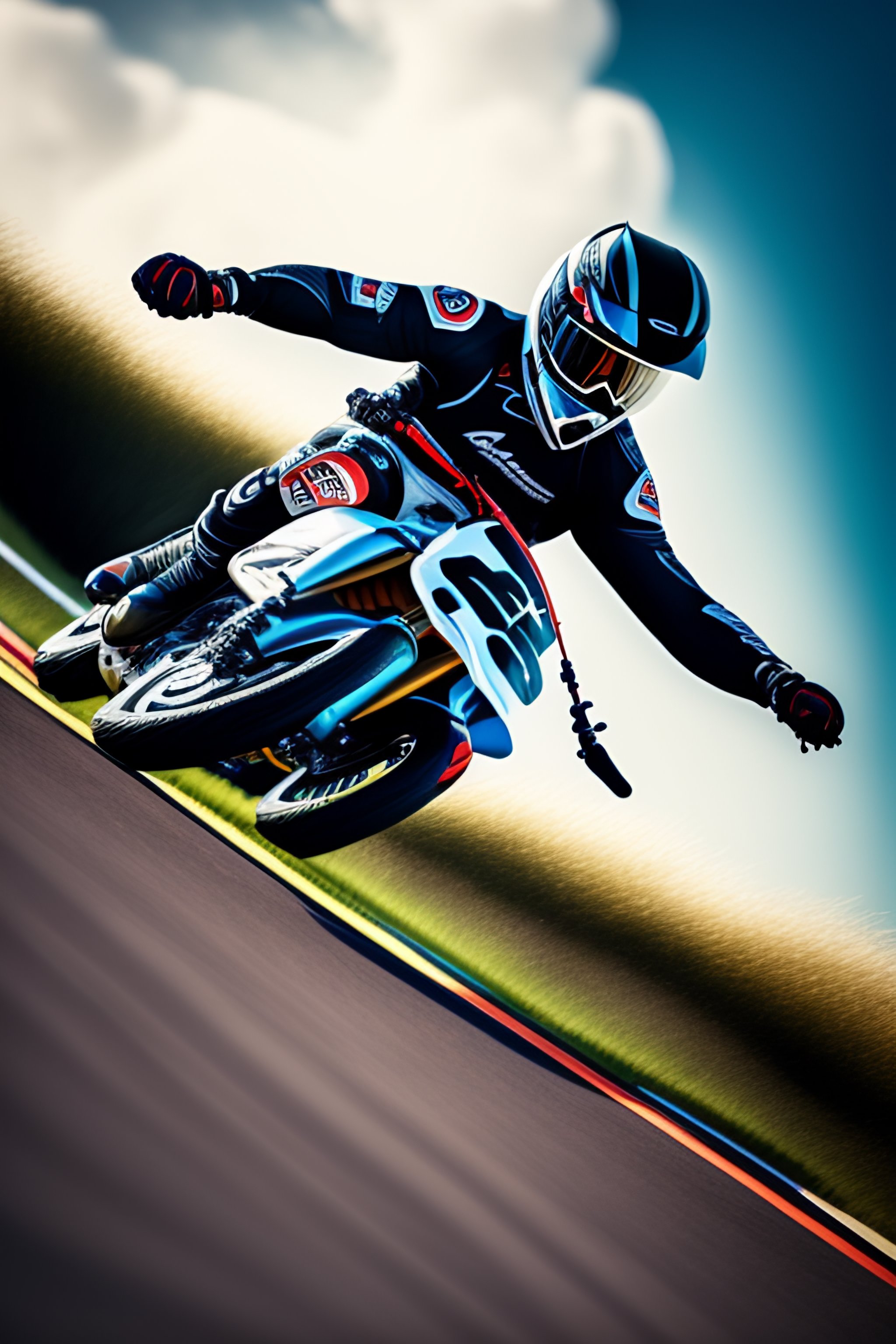 Lexica - A flying bike, the bike is flying in the air, the photo was ...