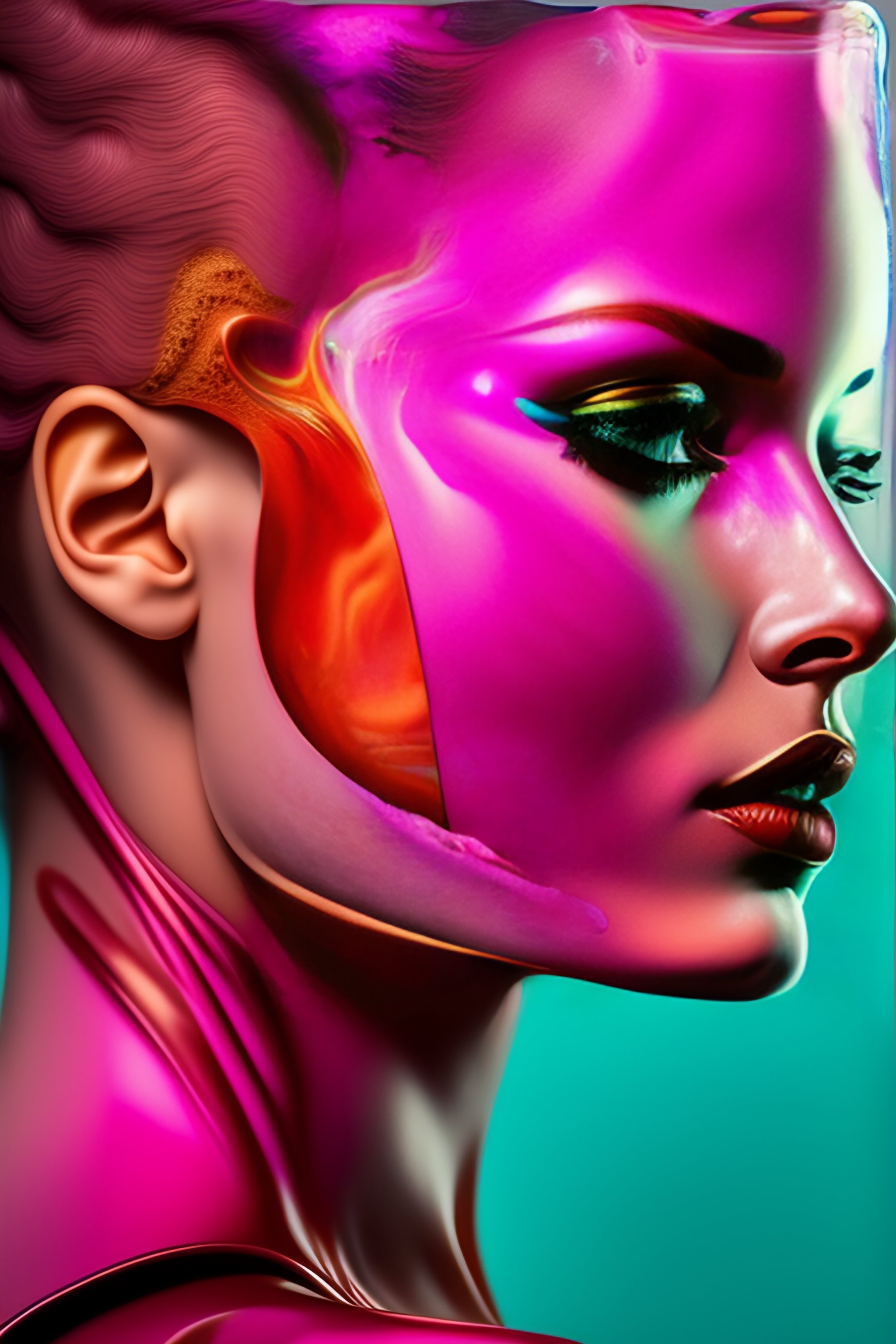 Lexica - Hyperrealistic anatomical pink tissue bloody fluid sanguine ...