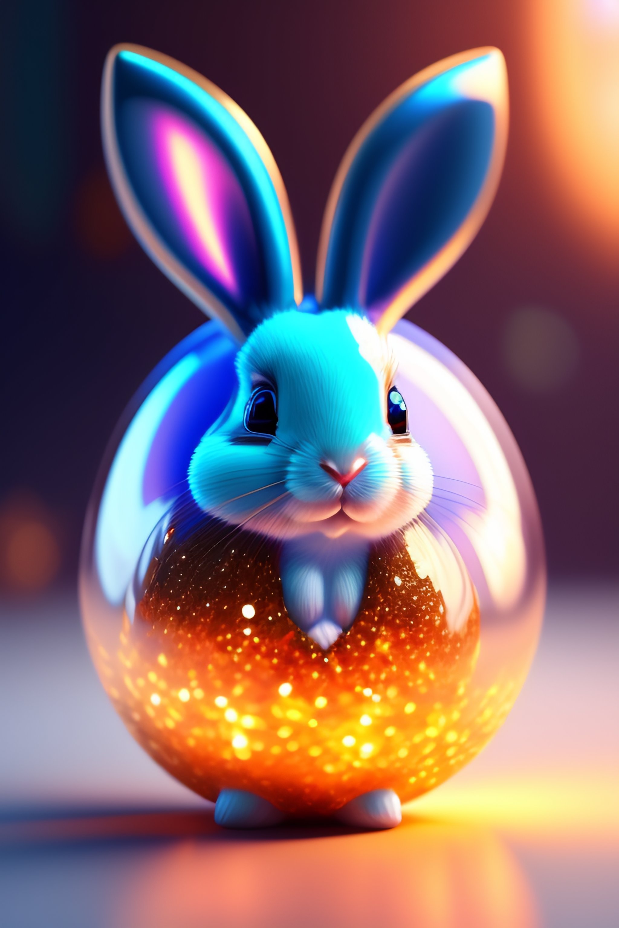 Lexica - Year of the rabbit, A cute adorable rabbit made of crystal ...
