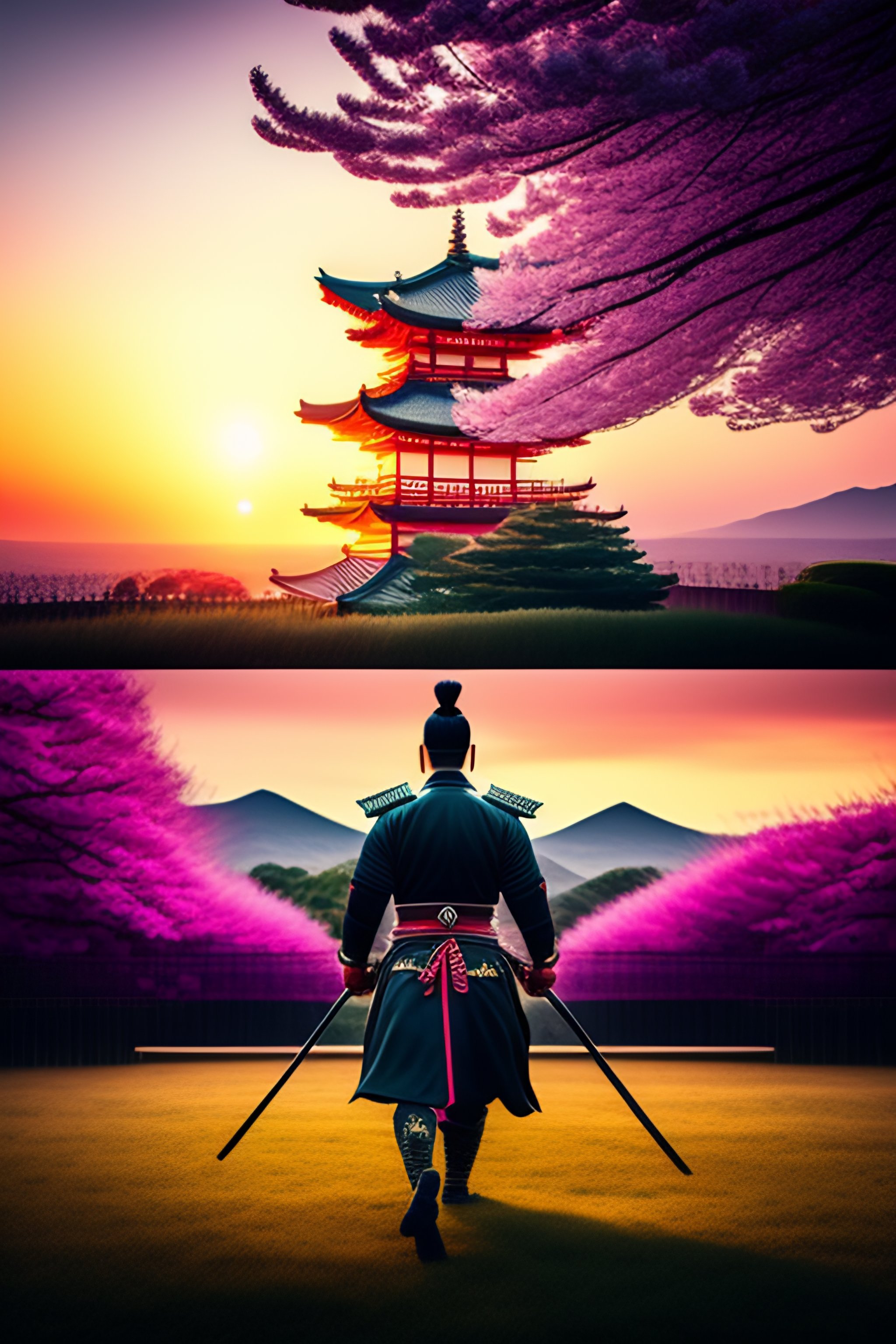 Lexica - Realistic picture of a Japanese Samurai training in nature ...