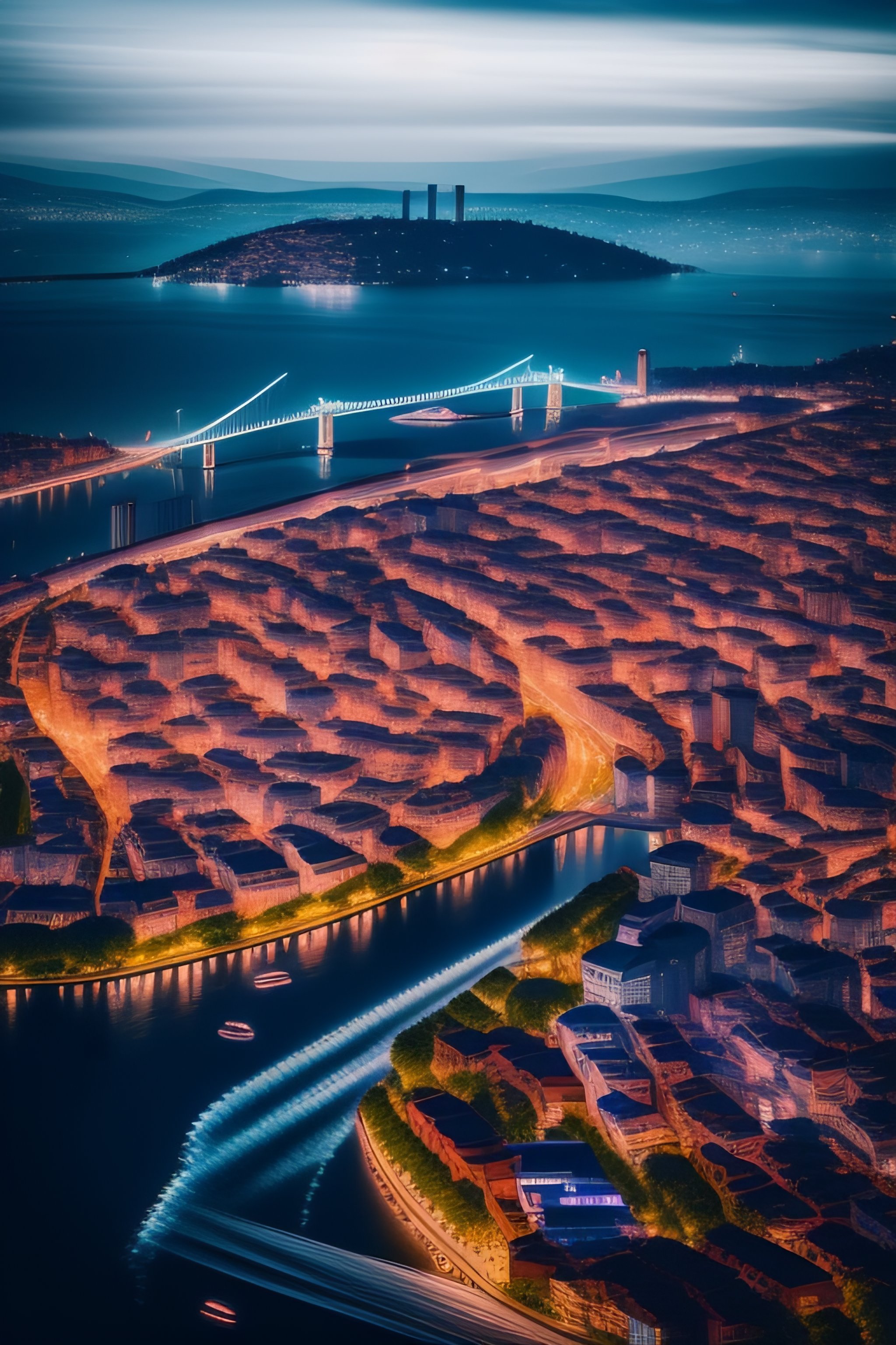 Lexica - An detailed thick line art of the city of İstanbul, fantasy ...