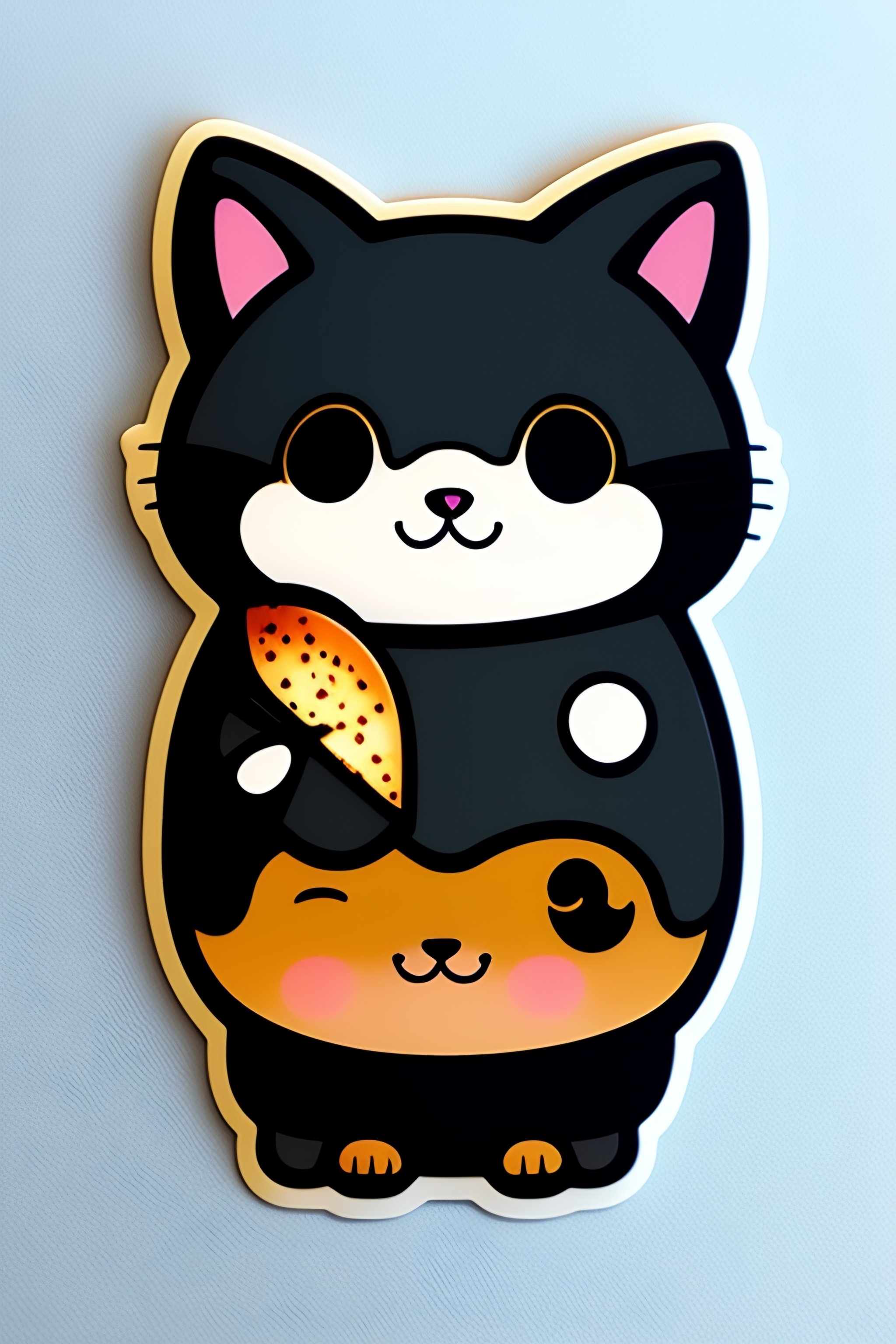 Lexica - Cute cartoon cat sticker, anime style,