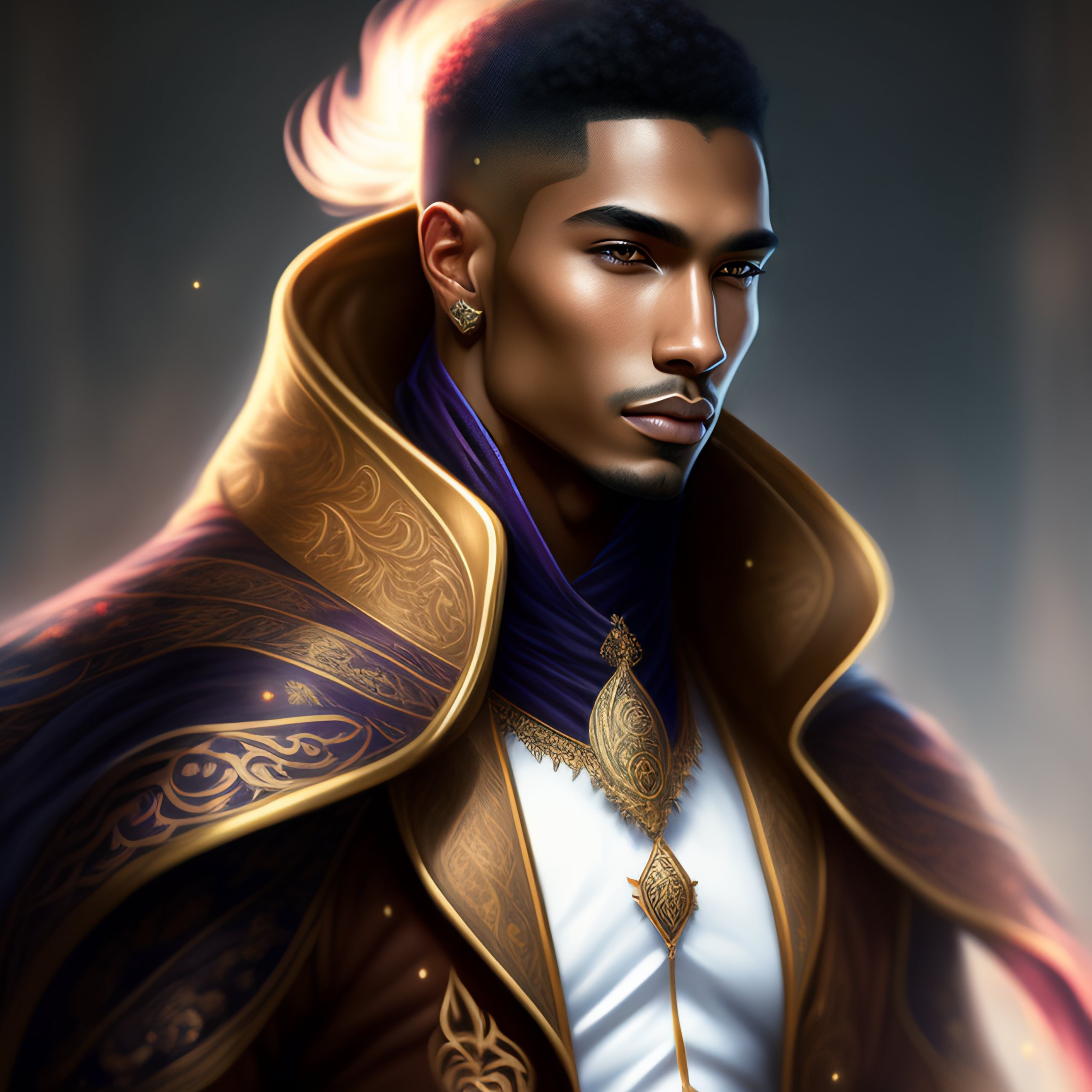 Lexica - Detailed sketch, digital art, mixed race male ambassador ...