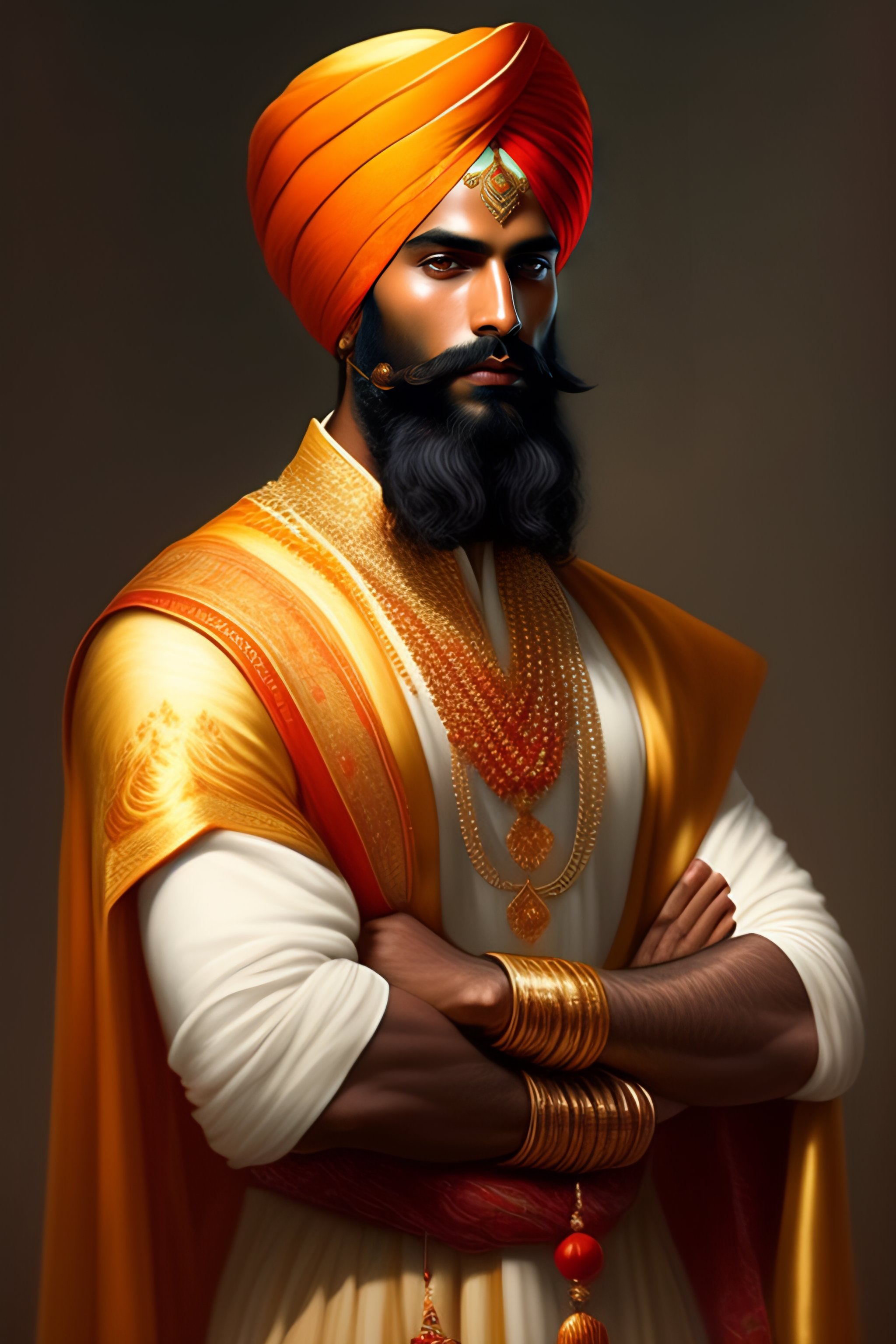 Lexica - Portrait of a beautiful sikh male supermodels wearing ...