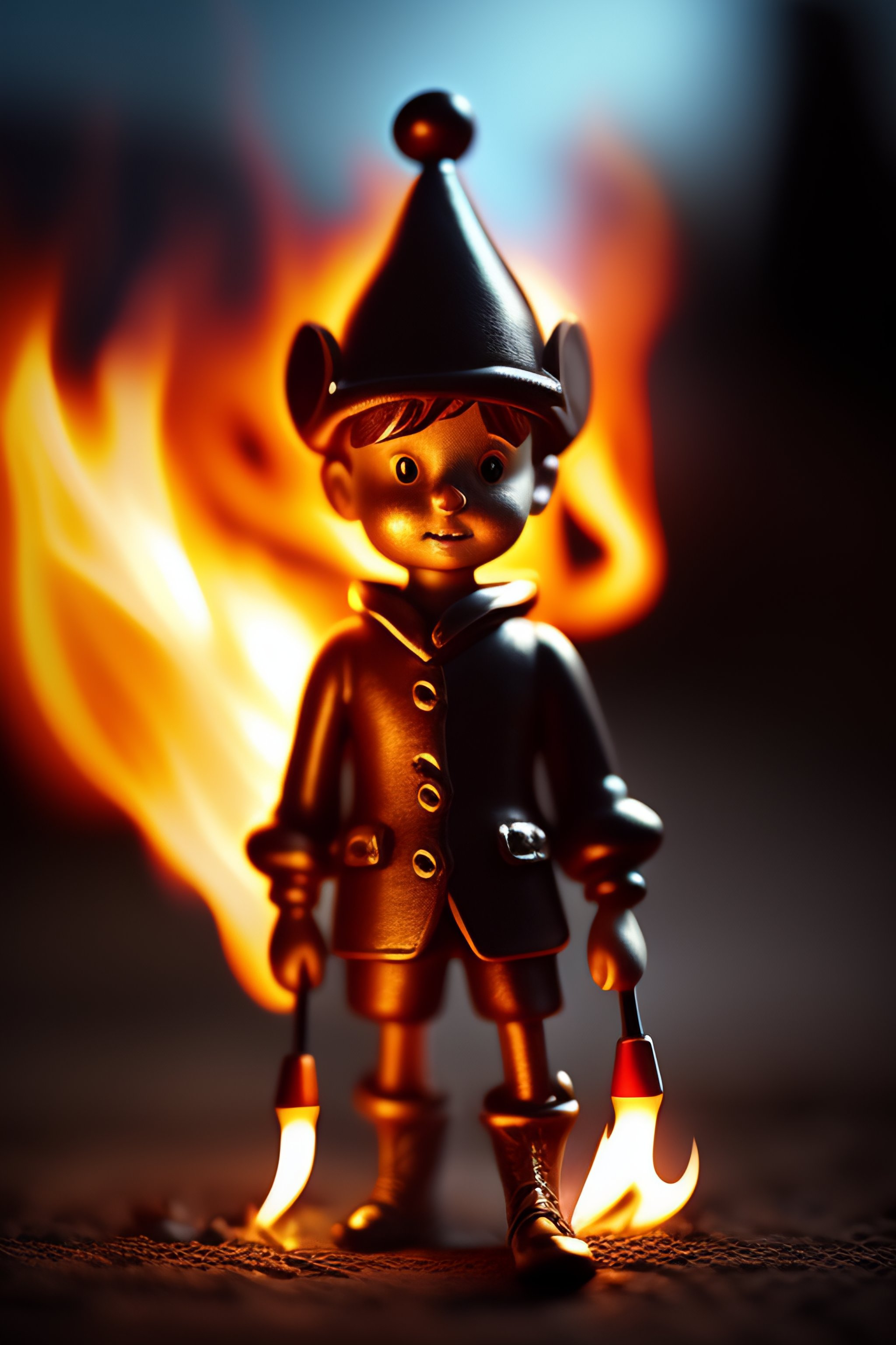 Lexica - Pinocchio made of fire, detailed, ultra-realistic ...