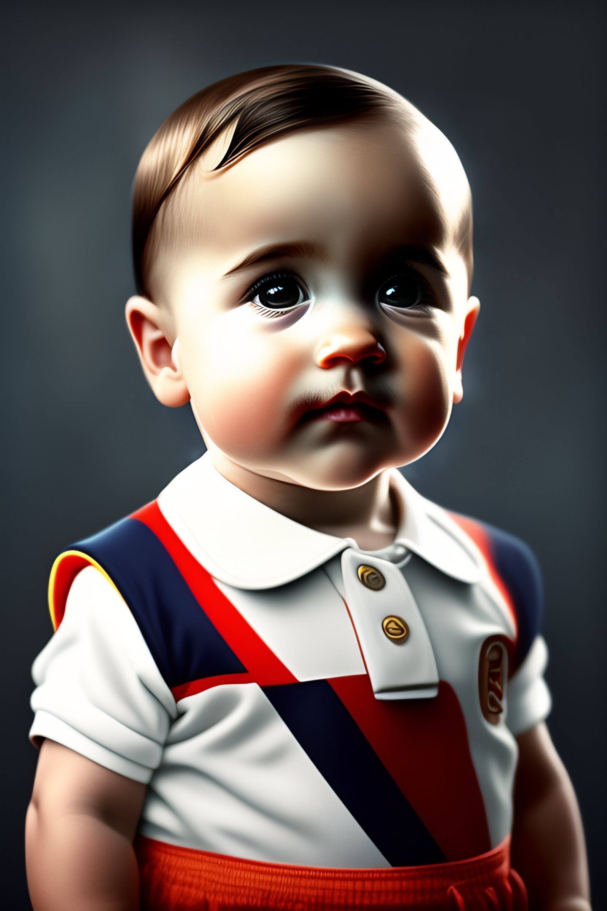 Lexica - Baby Hitler with a mustache, salute