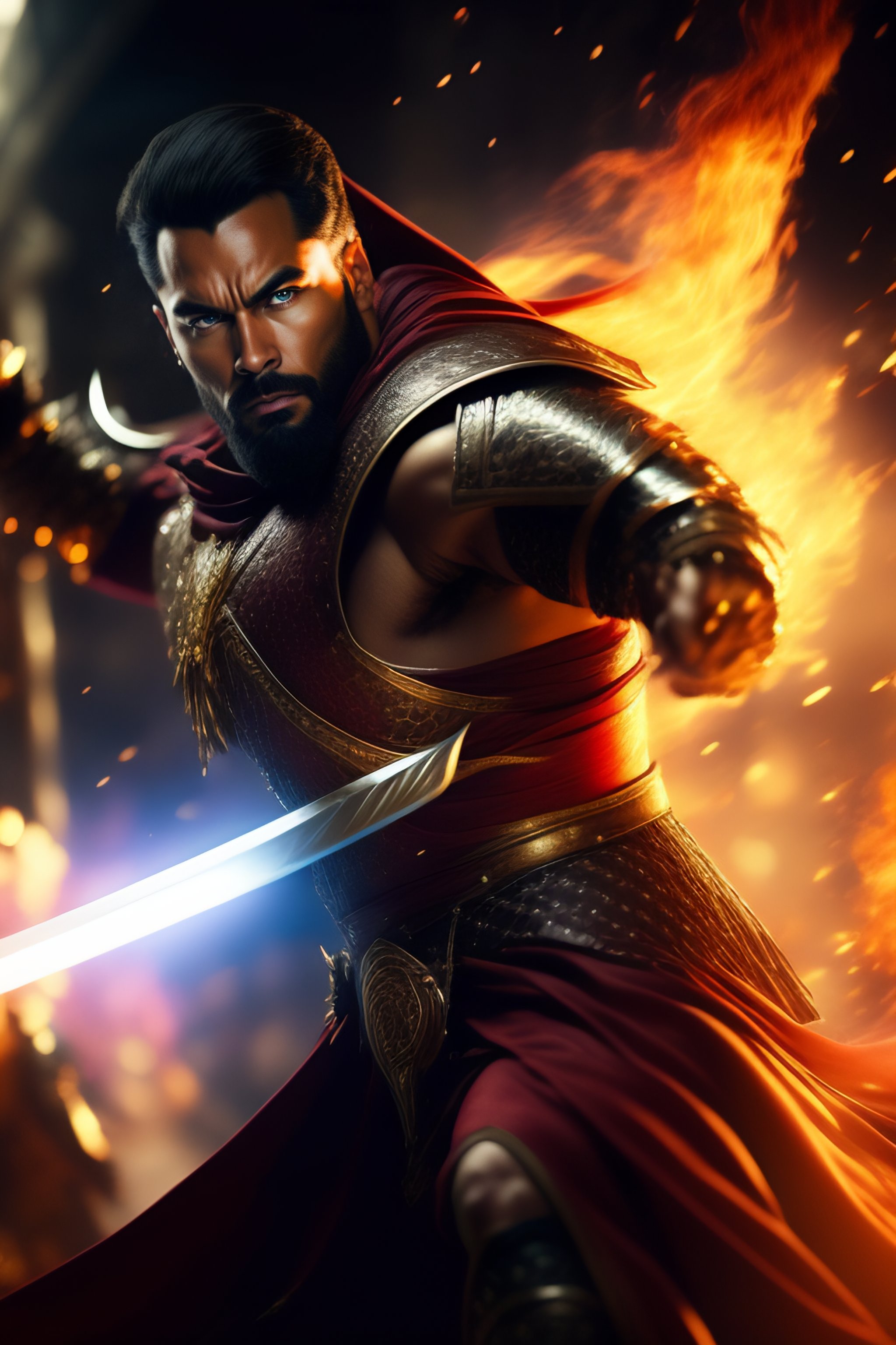 Lexica - Extreme motion blur, crowded action scene, sword fight ...