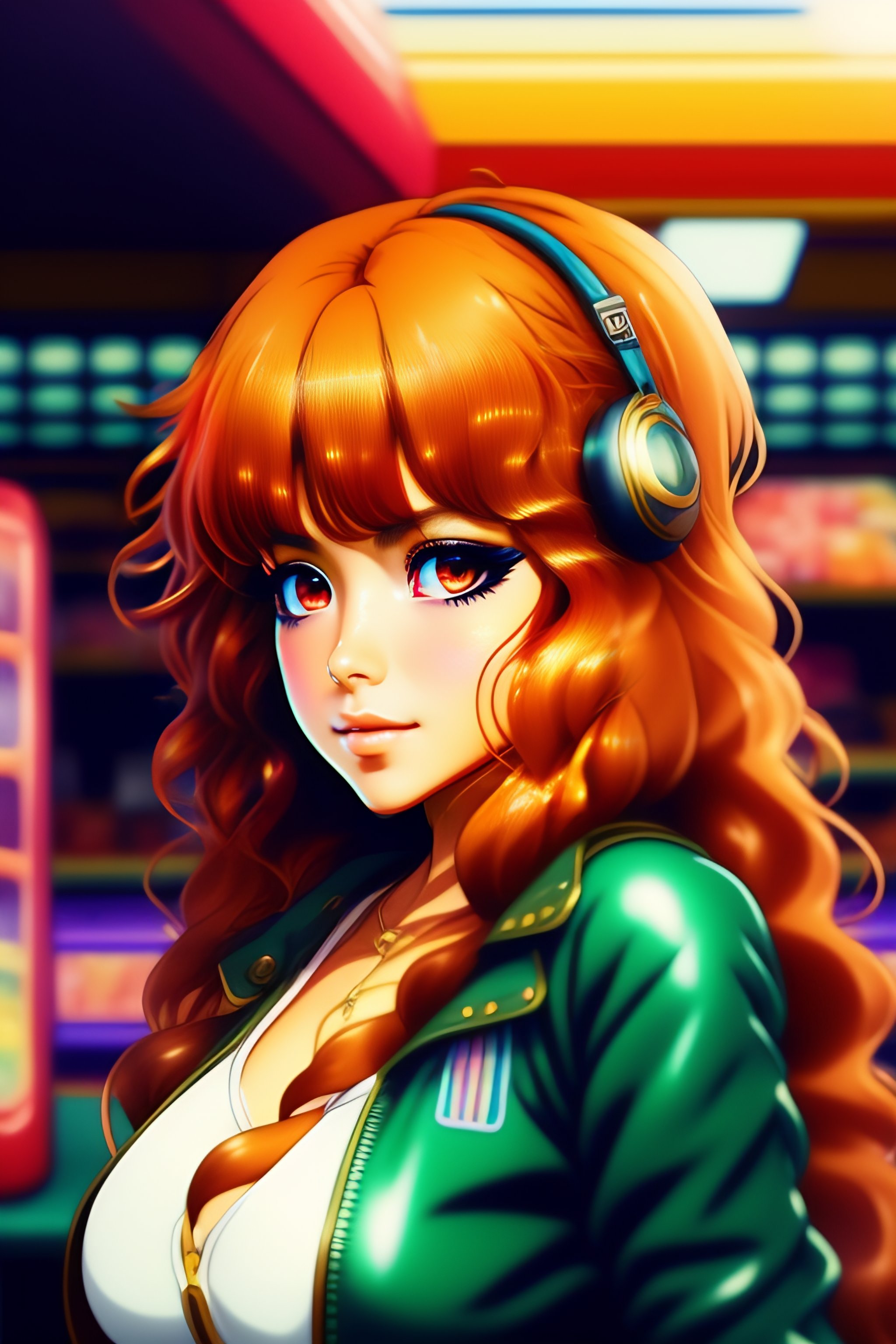Lexica - Portrait of Shakira Vintage 80's anime style. stylish model in ...