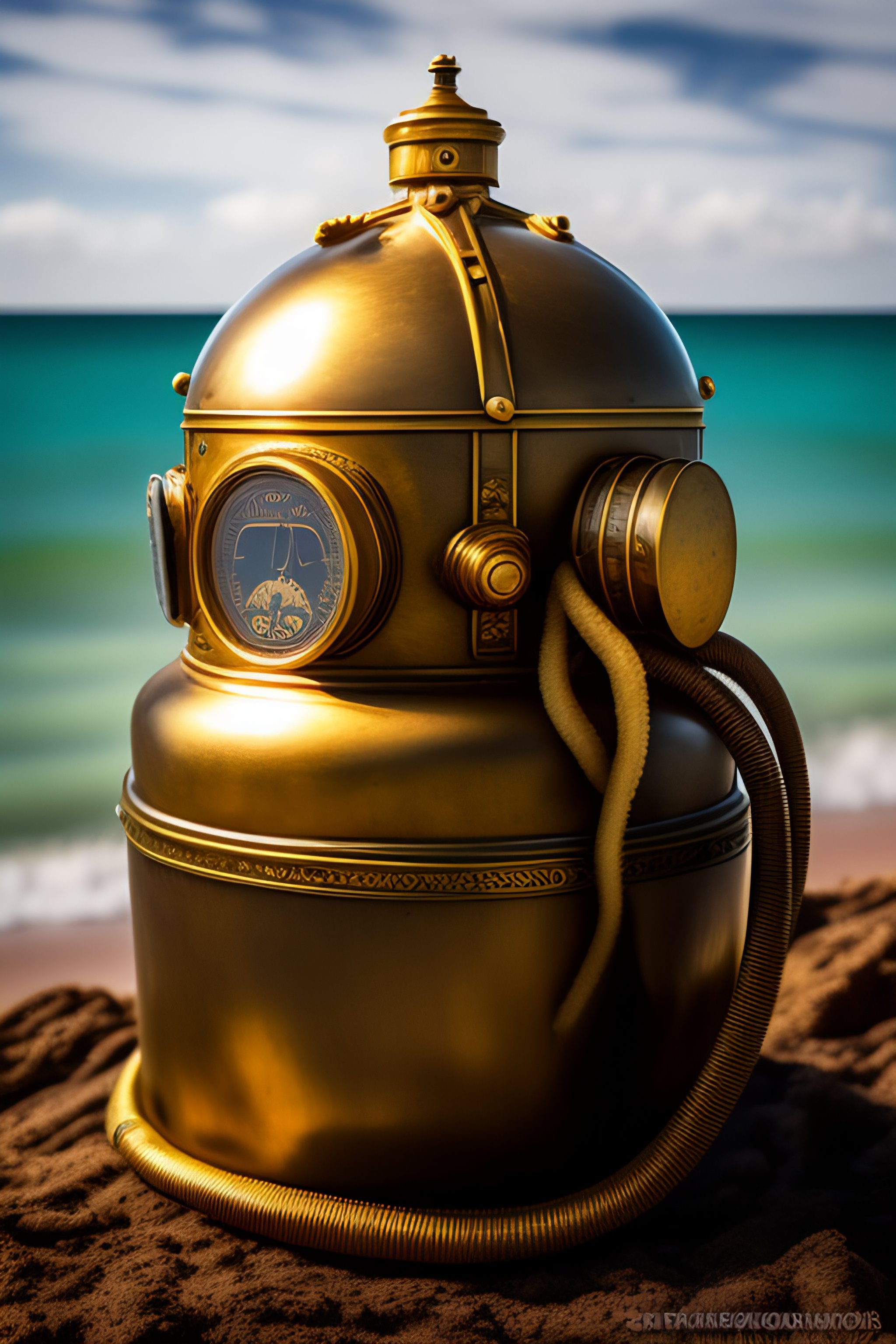 Lexica - Octopus on an old brass diving helmet