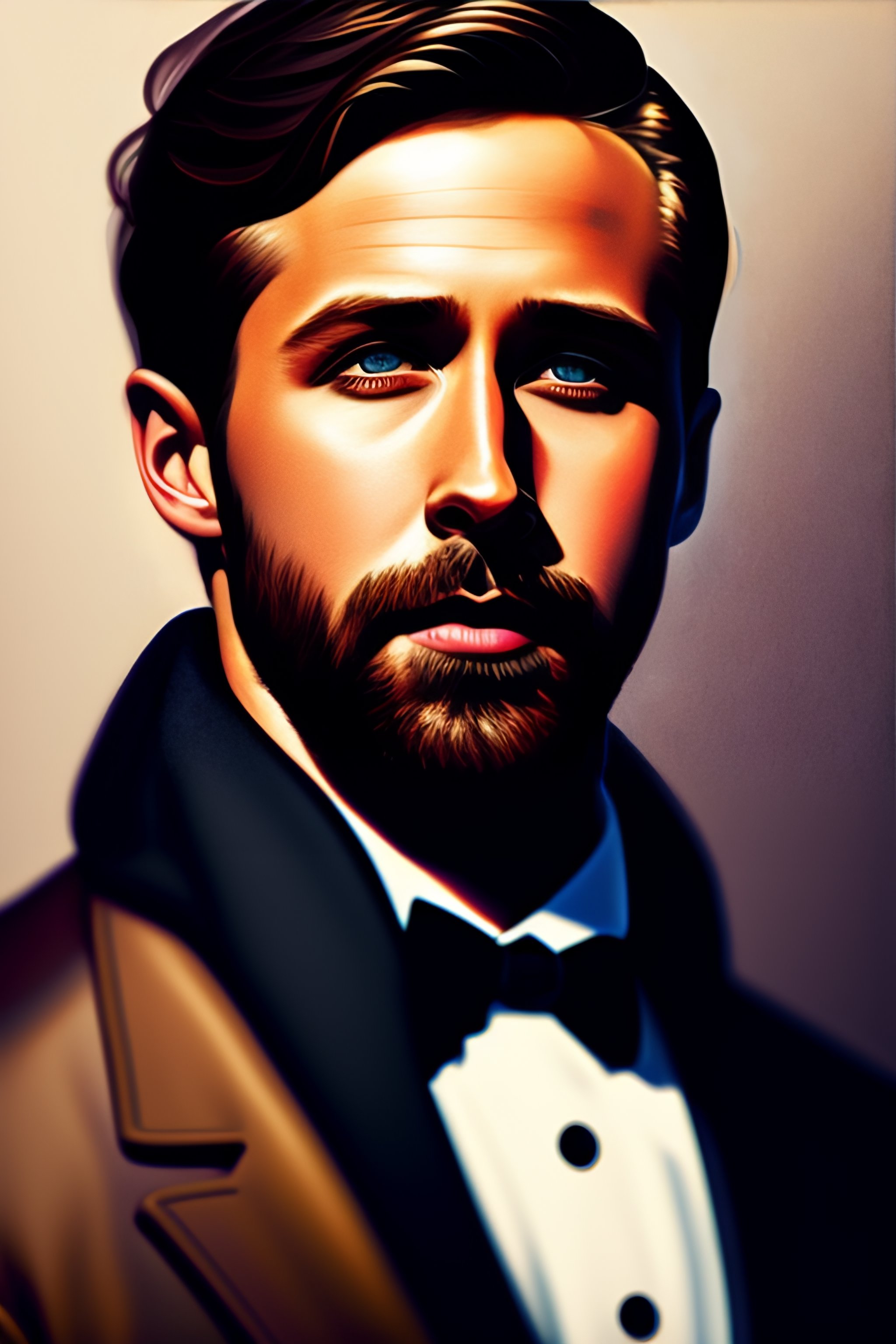 Lexica - Full shot body photo of ryan gosling with black skin, oil ...