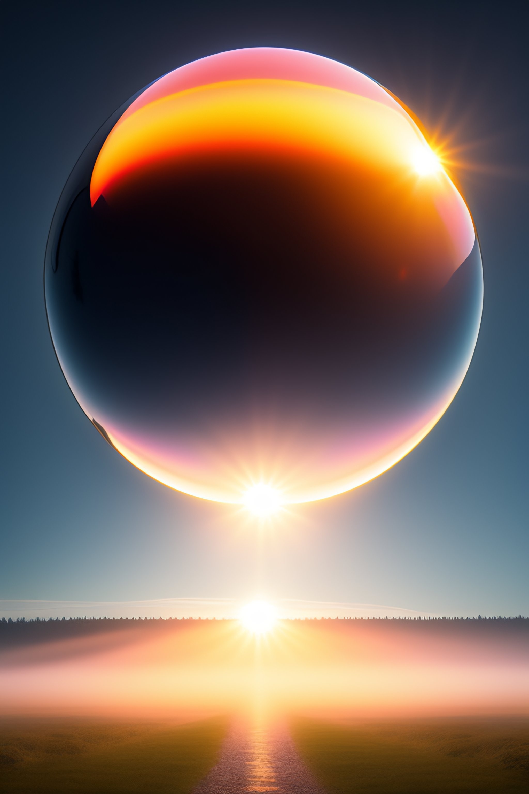 Lexica - Experience the awe-inspiring sight of an enormous sun ...